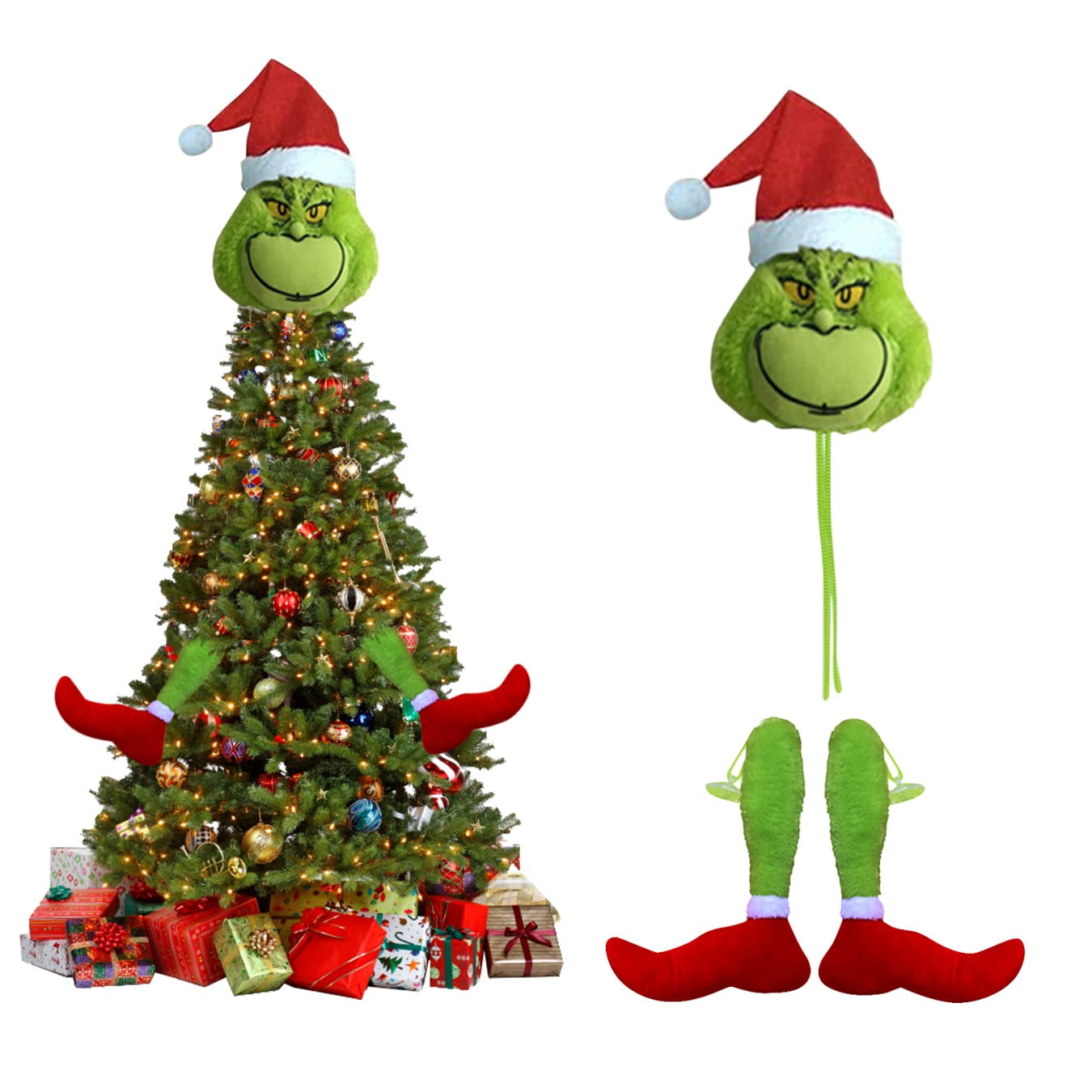 Lunuaoe Grinch 2025 Grinch Decorations Grinch Plush Figure Christmas ...