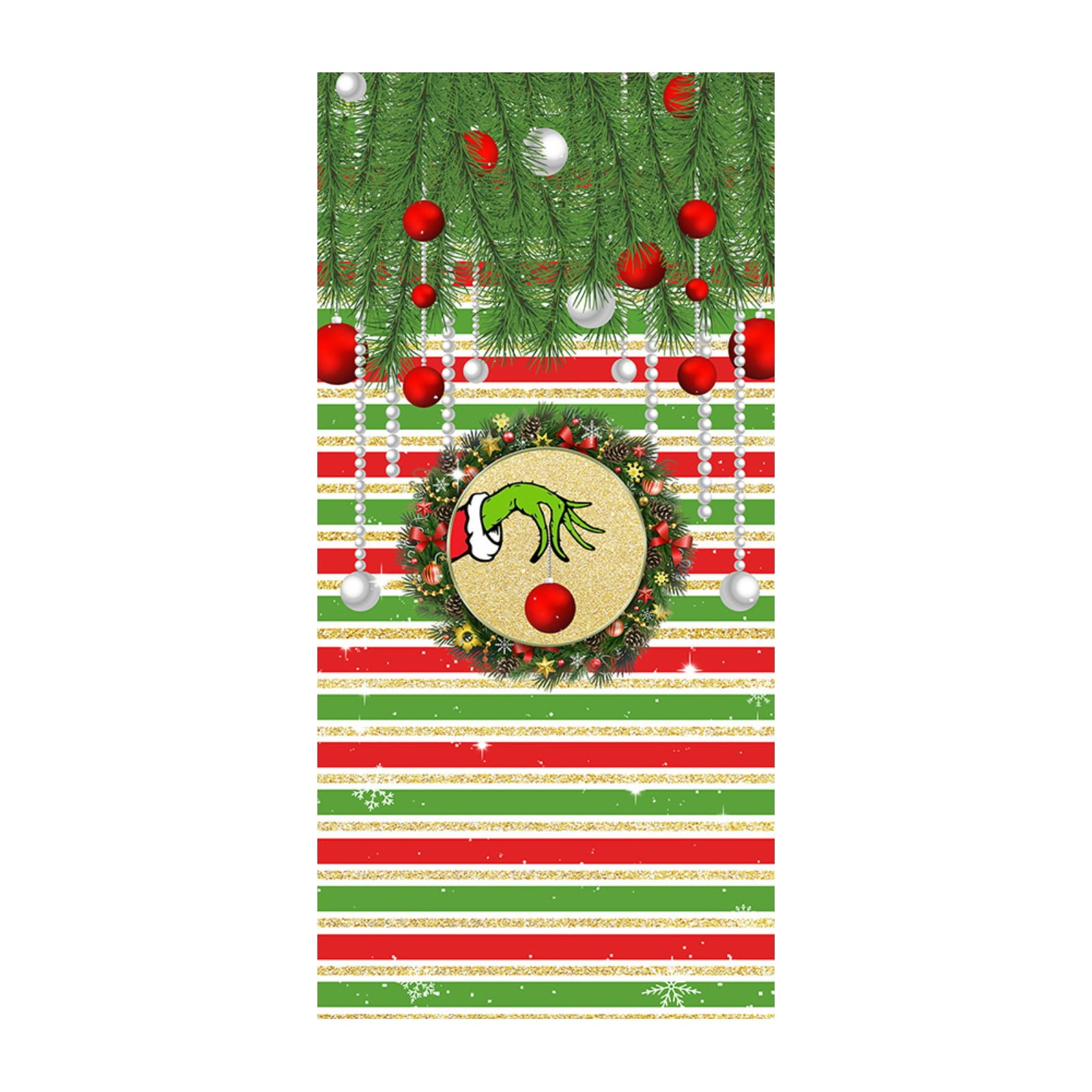 Lunuaoe Grinch Christmas Decorations Door Curtain, Christmas Door Width ...