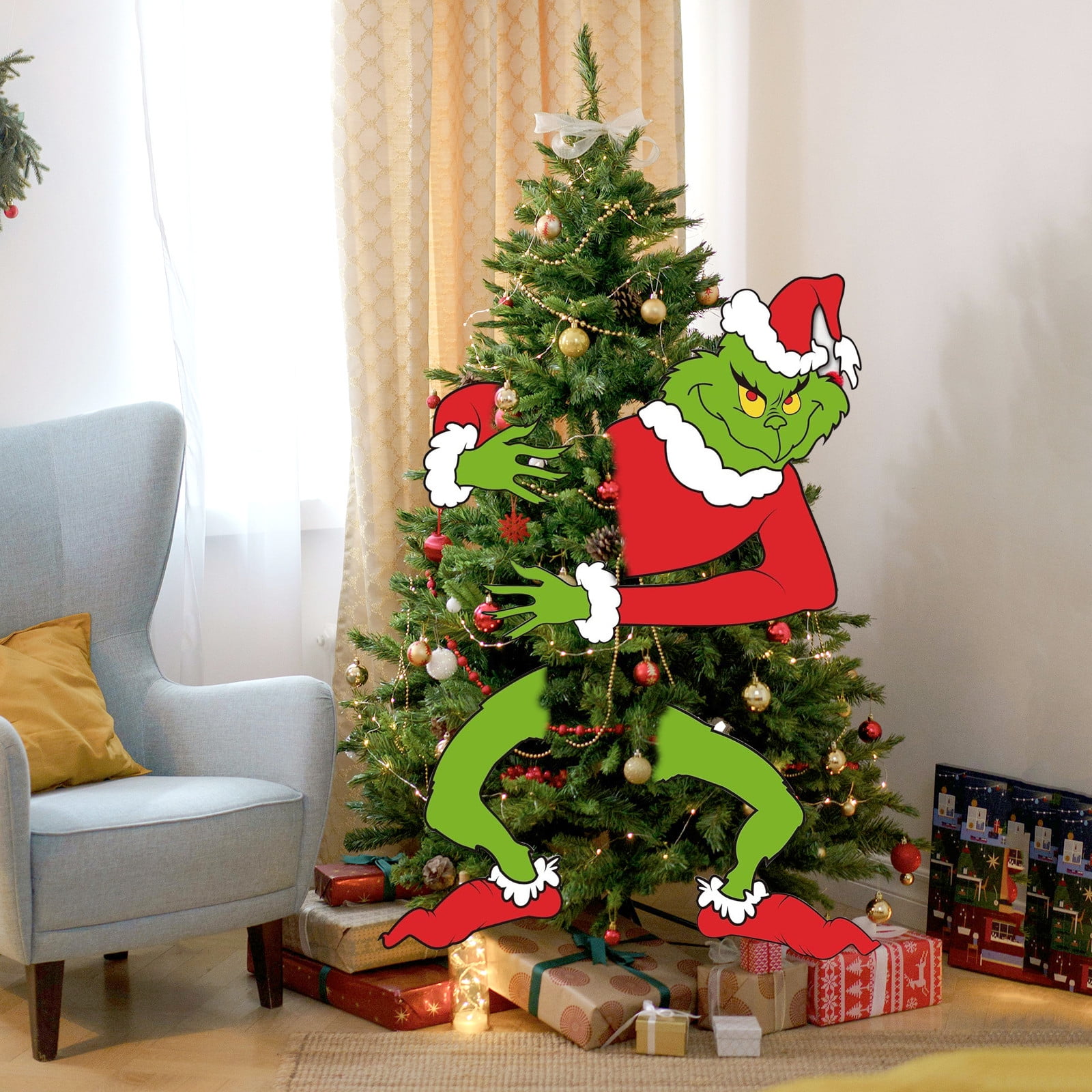Lunuaoe Grinch Christmas Decorations, Funny grinch christmas tree ...