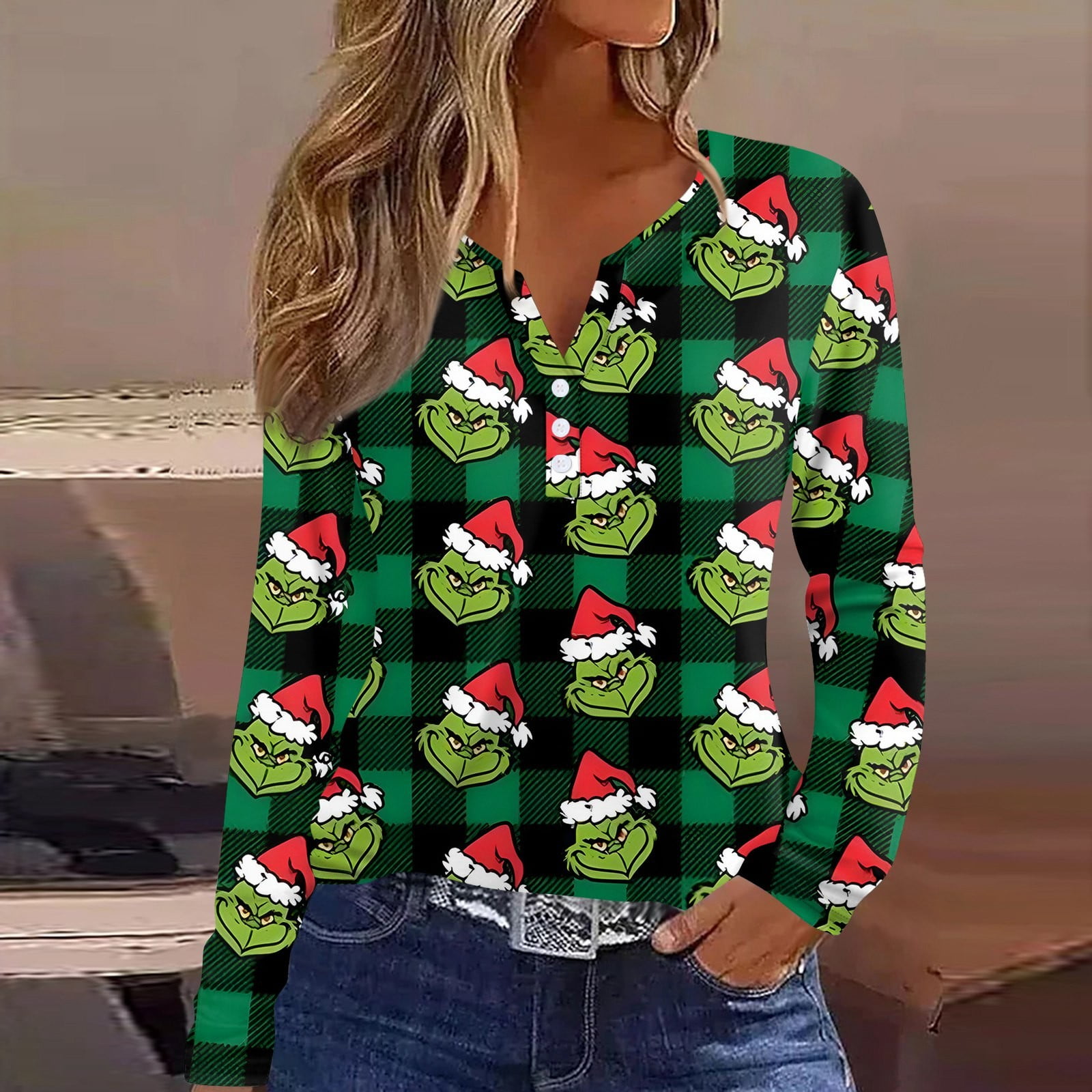 Hanas Grinch Clothes Christmas Shirts Grinch Women's T Shirt Tee ...