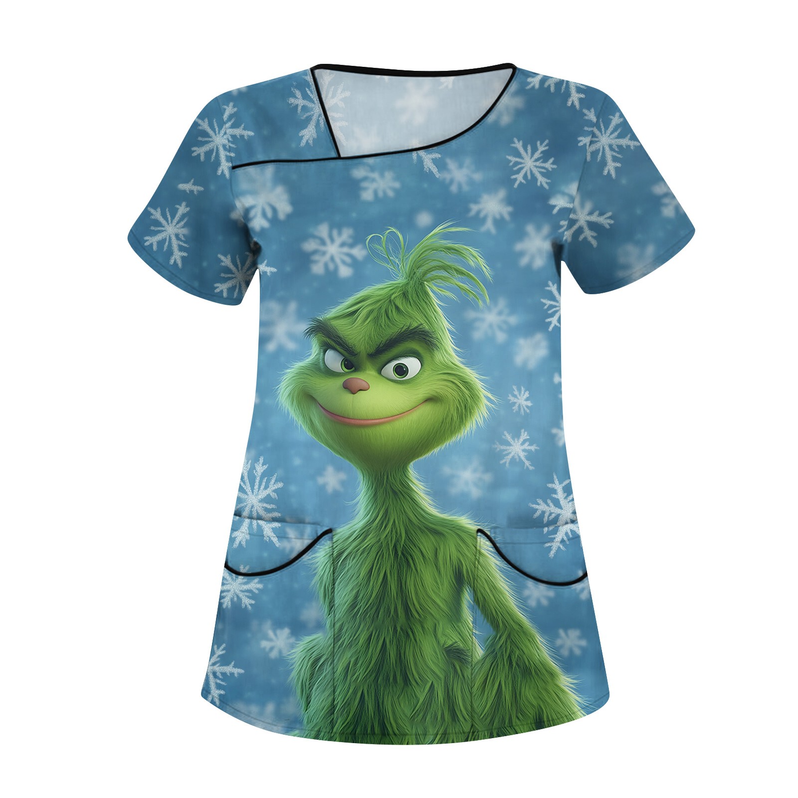 Hanas Grinch Clothing Christmas T-shirts Women's Casual Print Short ...