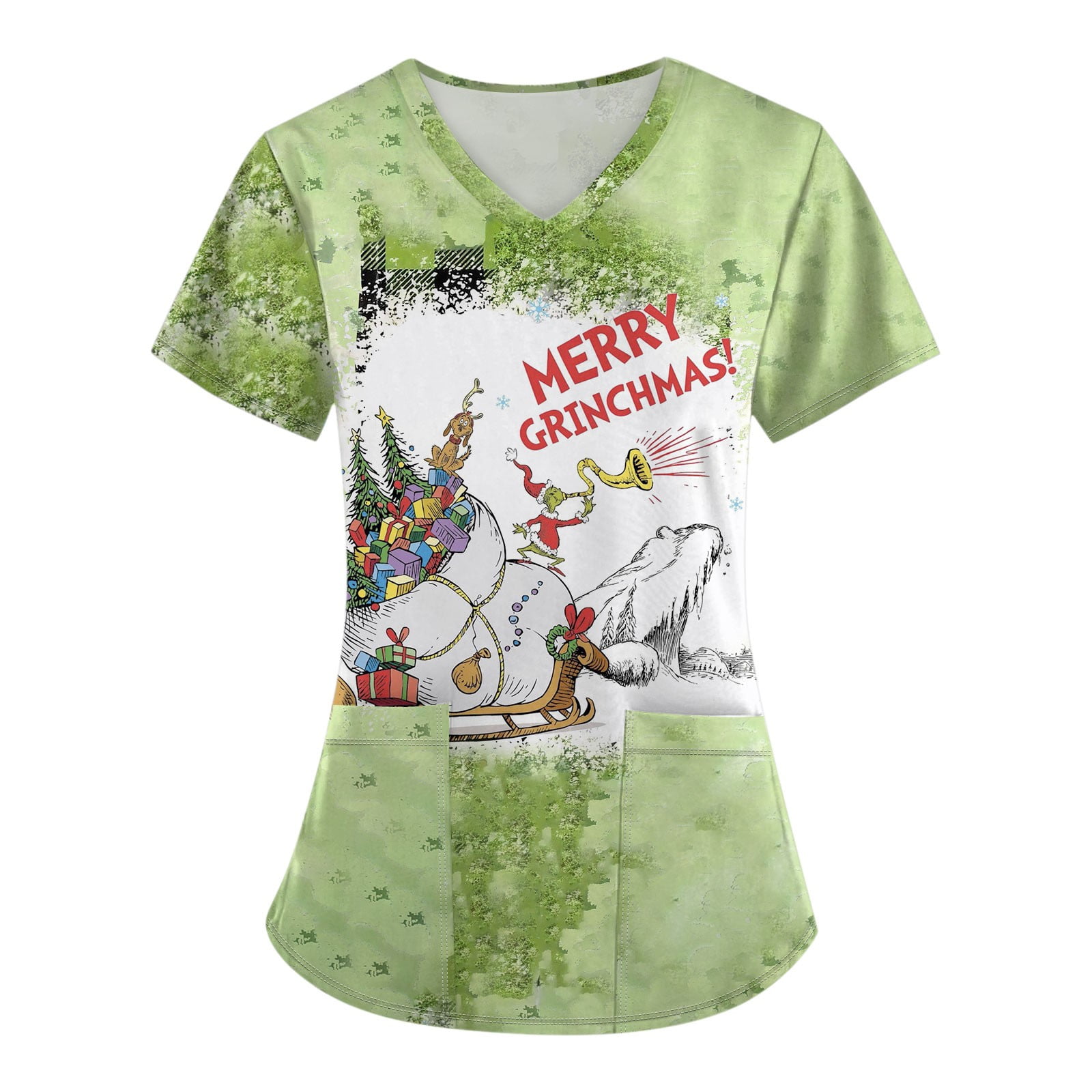 Hanas Grinch Costume Christmas Sweatshirts for Women, Ladies Short ...