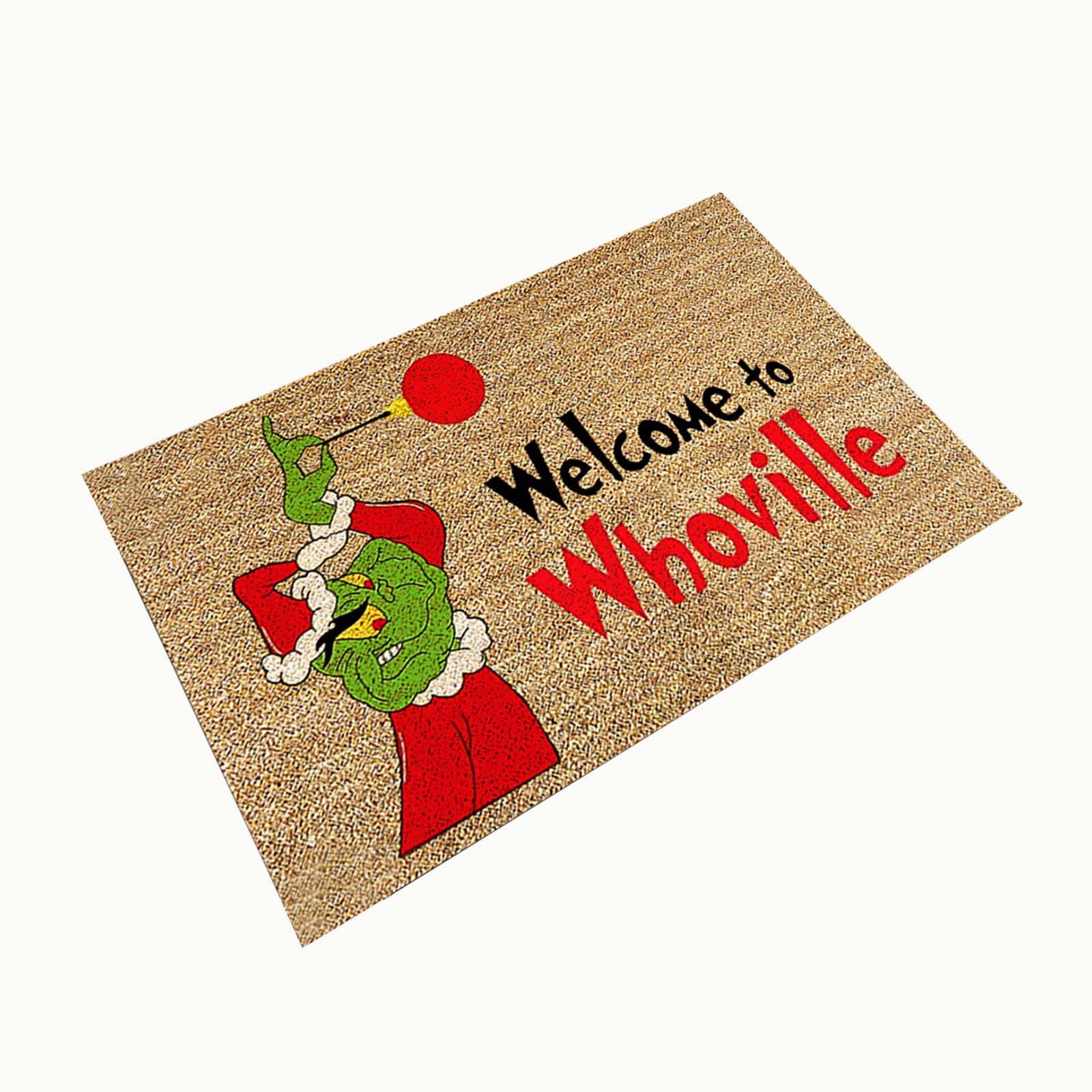 Lunuaoe Grinch Decorations 2025 Grinch Doormat Door Mat Indoor Outdoor ...