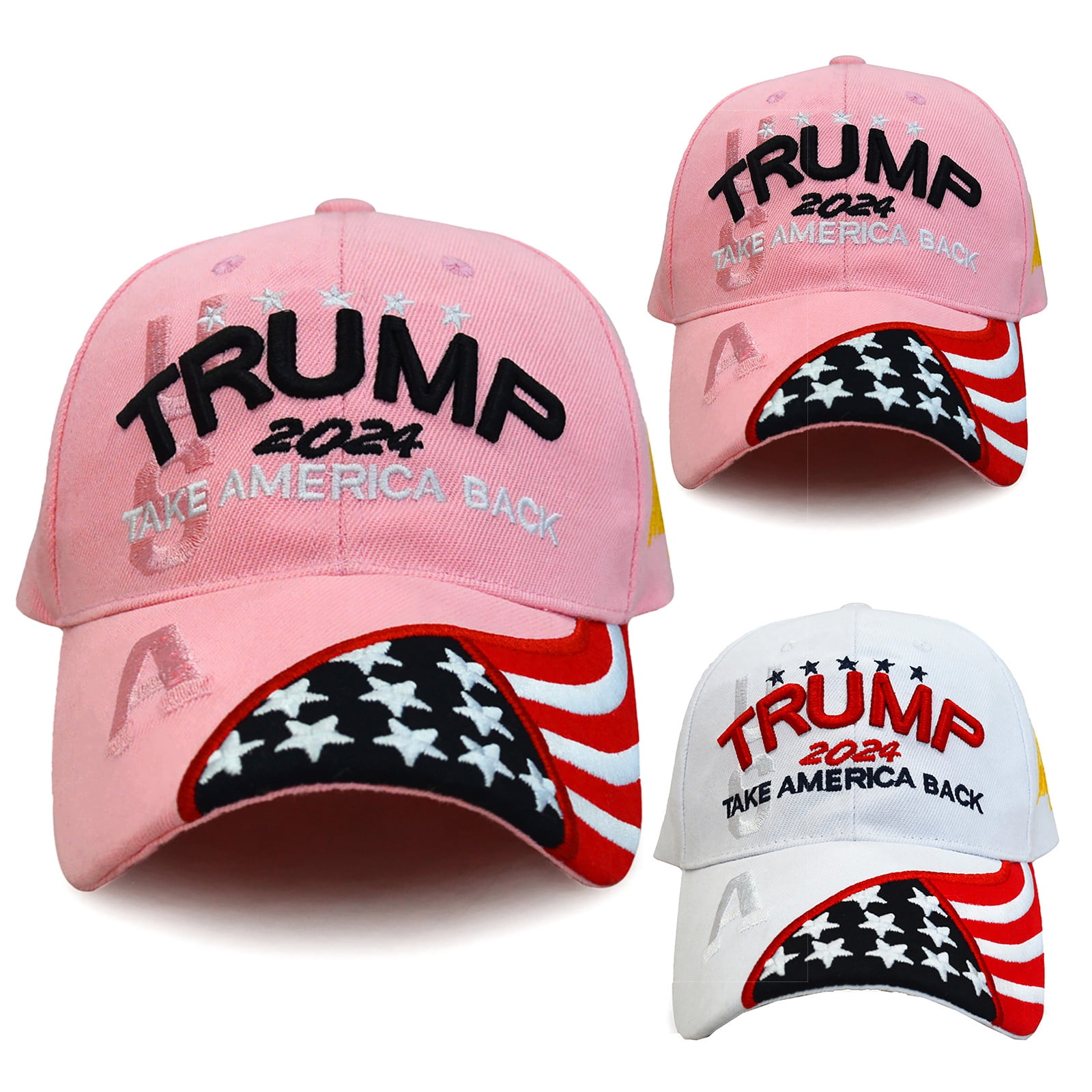 Hanas Take America Back Trump 2024 2024 Campaign Hat Flag Of The United ...