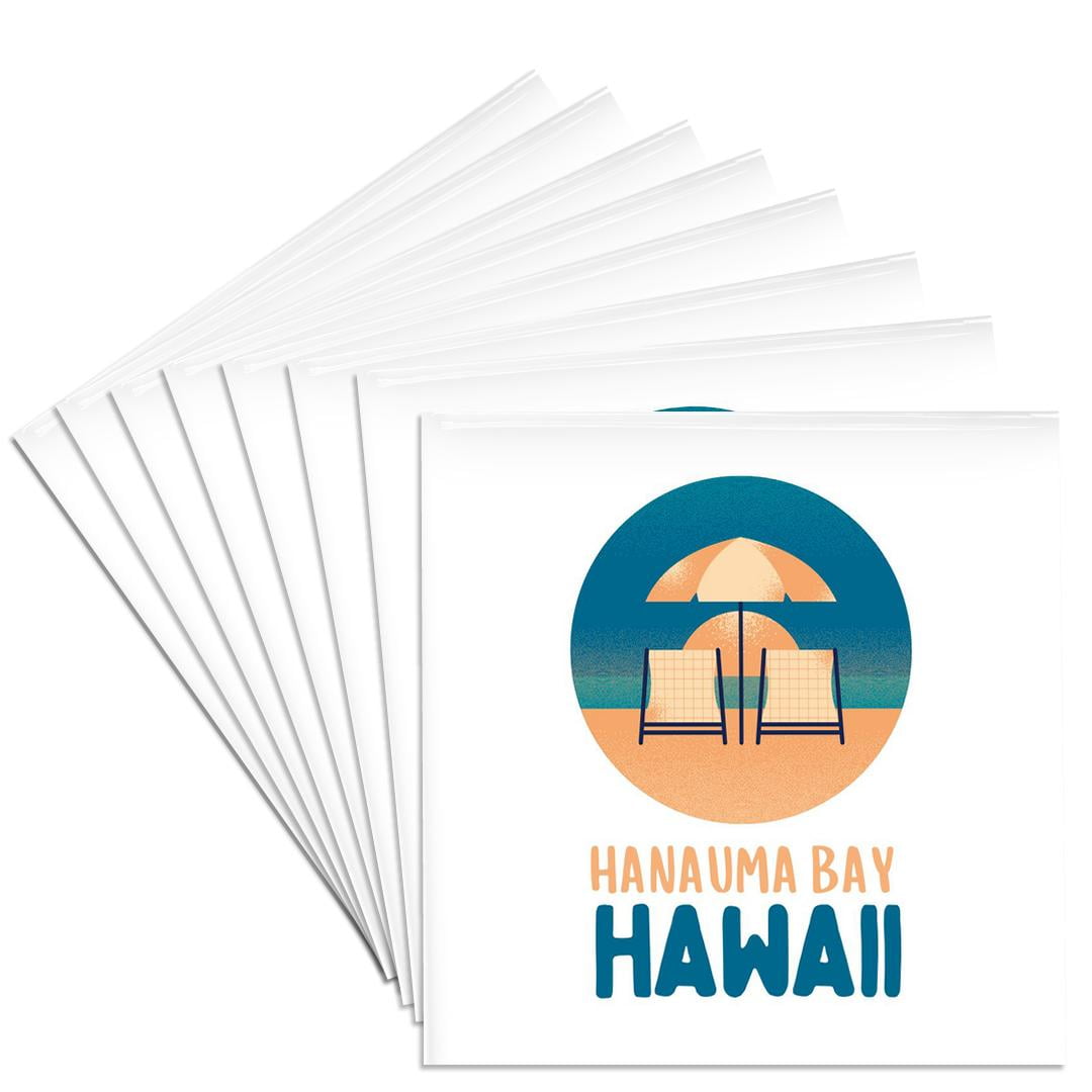 3drose, Hanauma Bay Hawaii Travel Prints Remembrance Gift, Set of 8 ...