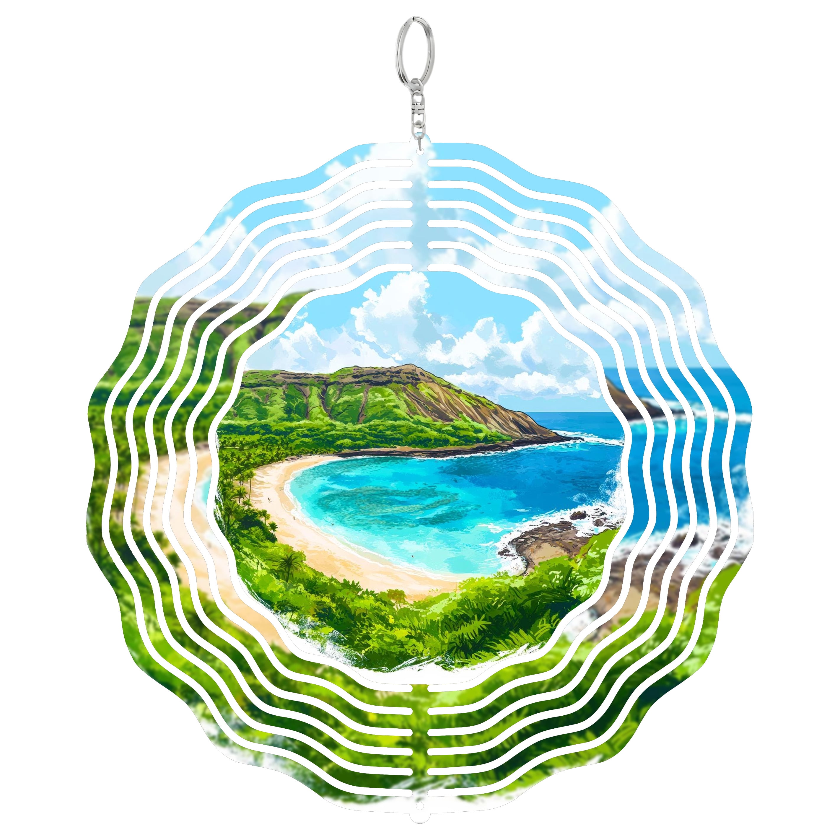 Hanauma Bay Wind Spinner, 3D Kinetic Coral Reef Garden Decor Outdoor ...