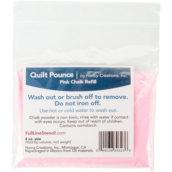Hancy Quilt Pounce Chalk Refill -4oz Pink - Walmart.com