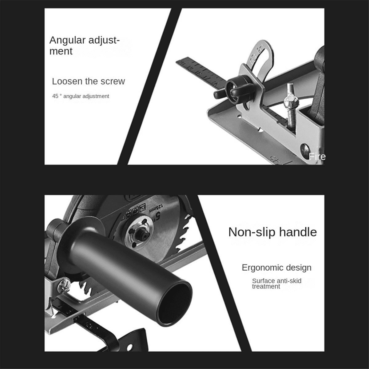 Hand Angle Grinder Converter to Cutter 40mm Depth Adjustable Bracket ...