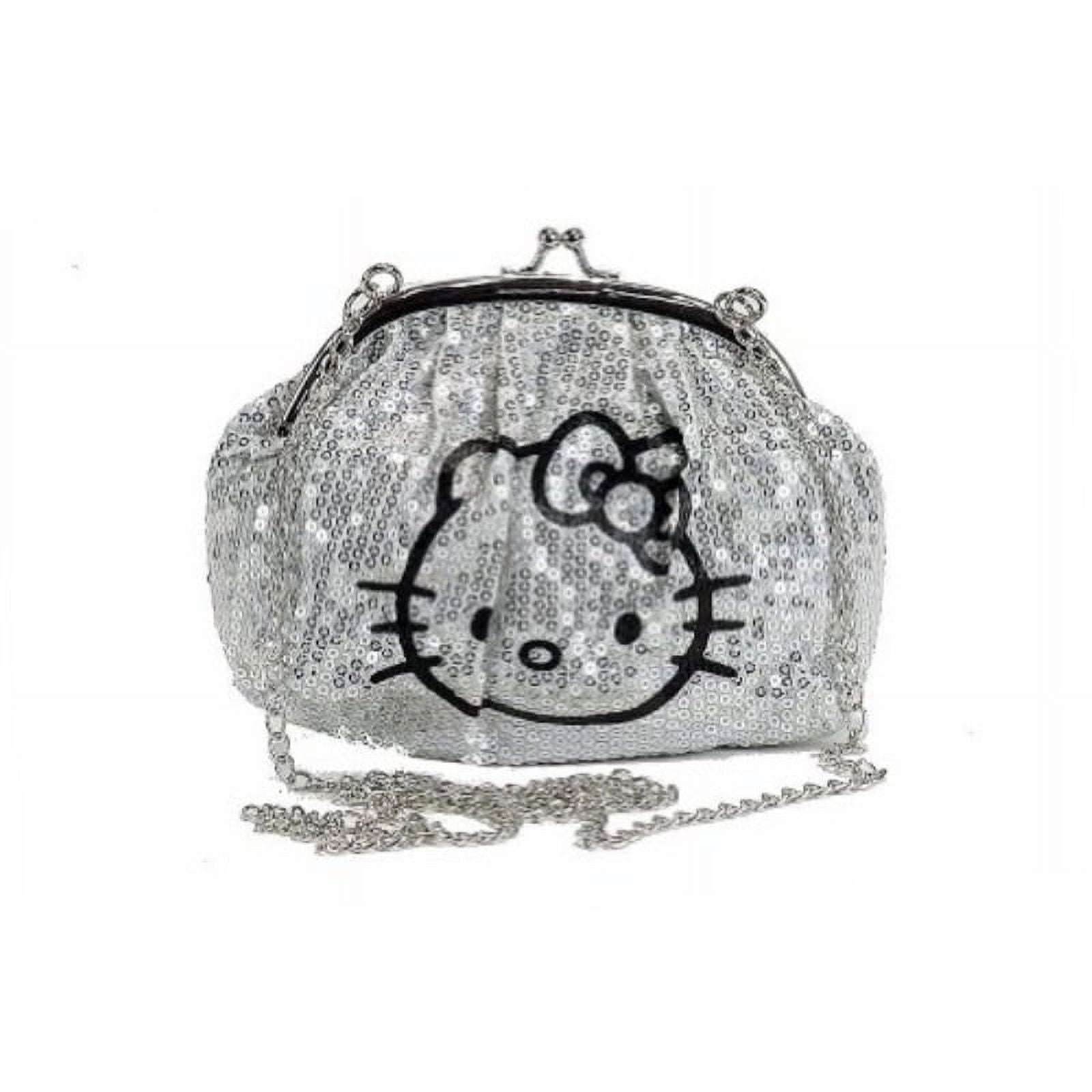Hand Bag - Hello Kitty - Silver Sequin Mini Kisslock Purse - Walmart.com