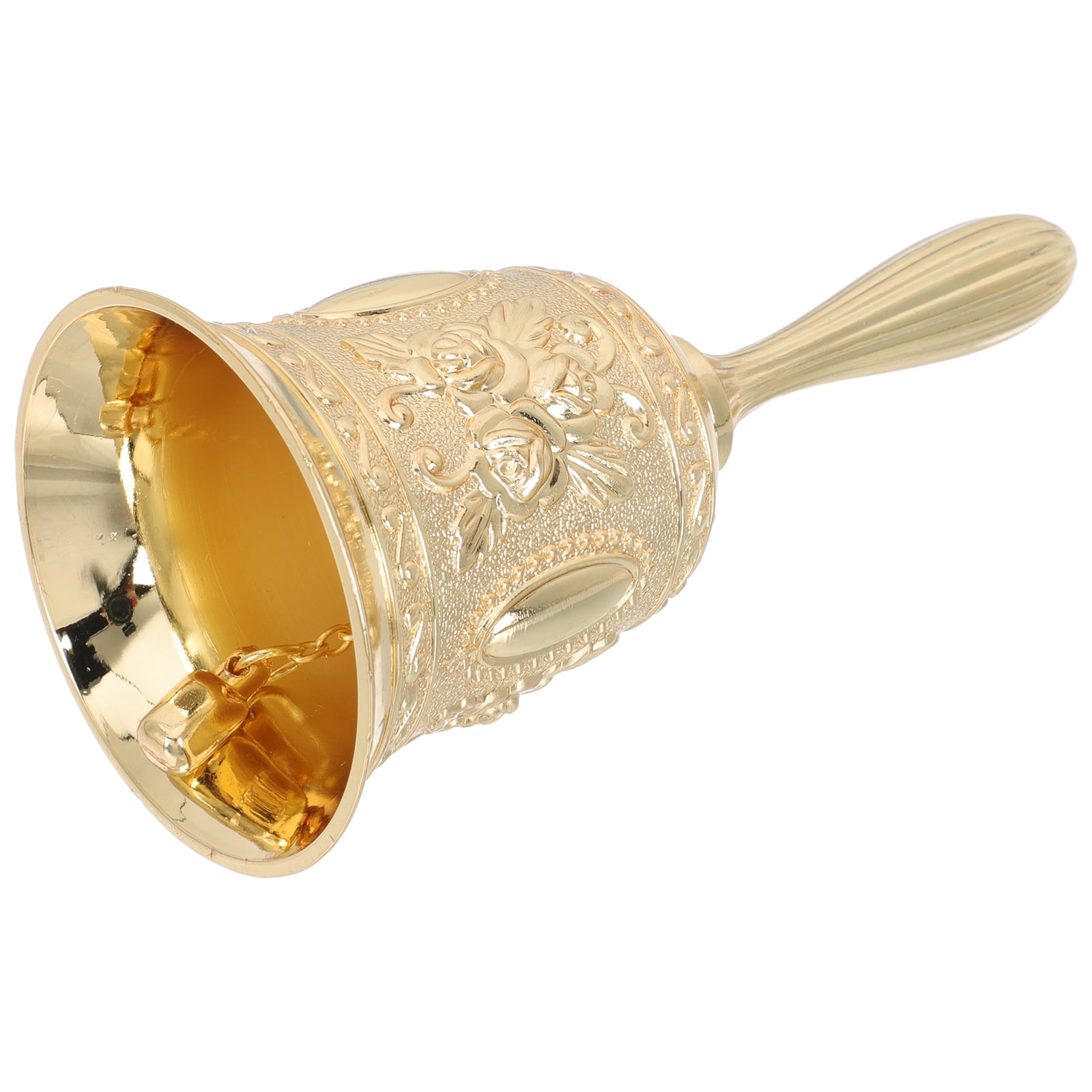 Hand Bell Hand Ring Bell Service Bell Child 11.3x5.3cm Golden - Walmart.com