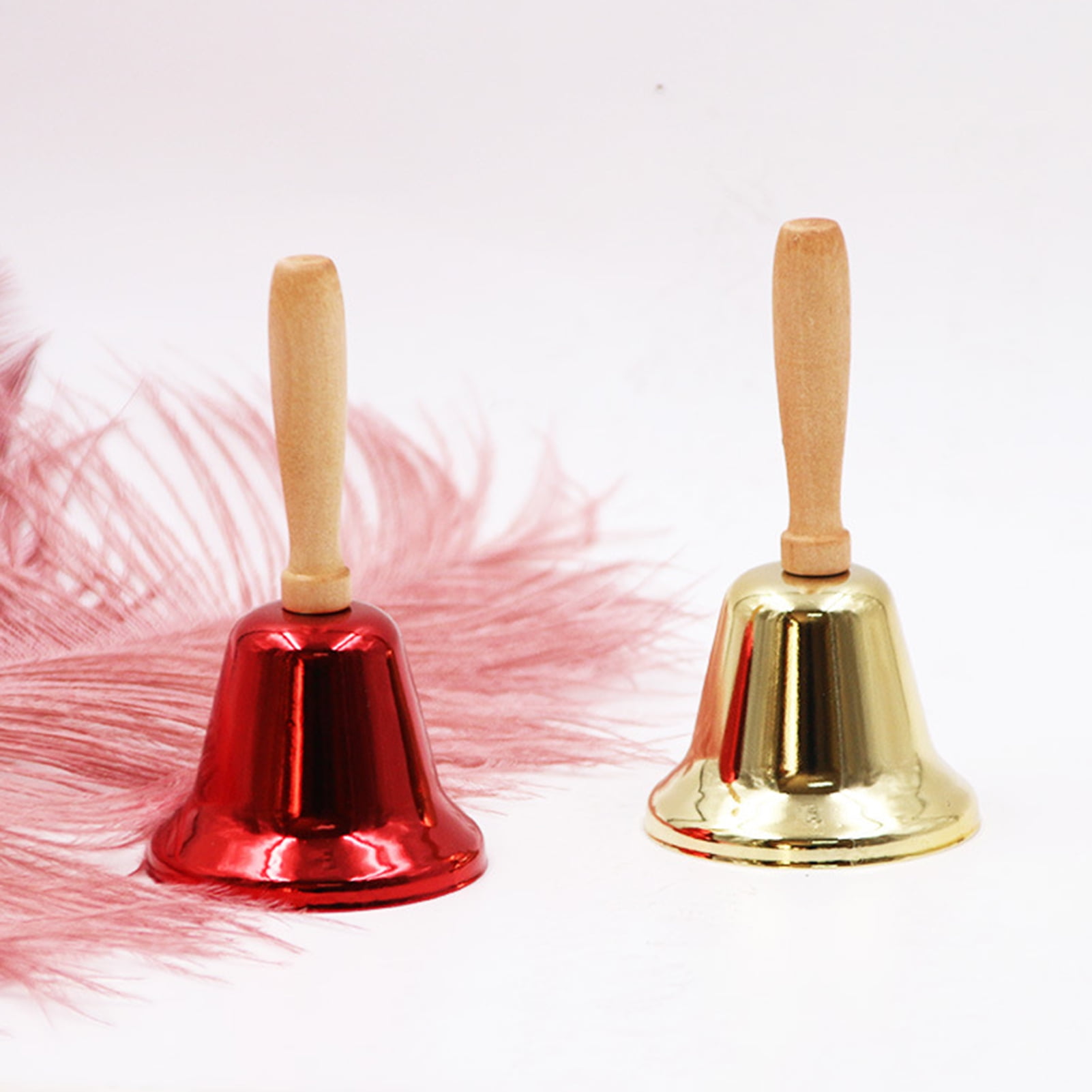 Hand Bell Iron Art Wooden Handle Bell Festival Decoration Hand Held ...