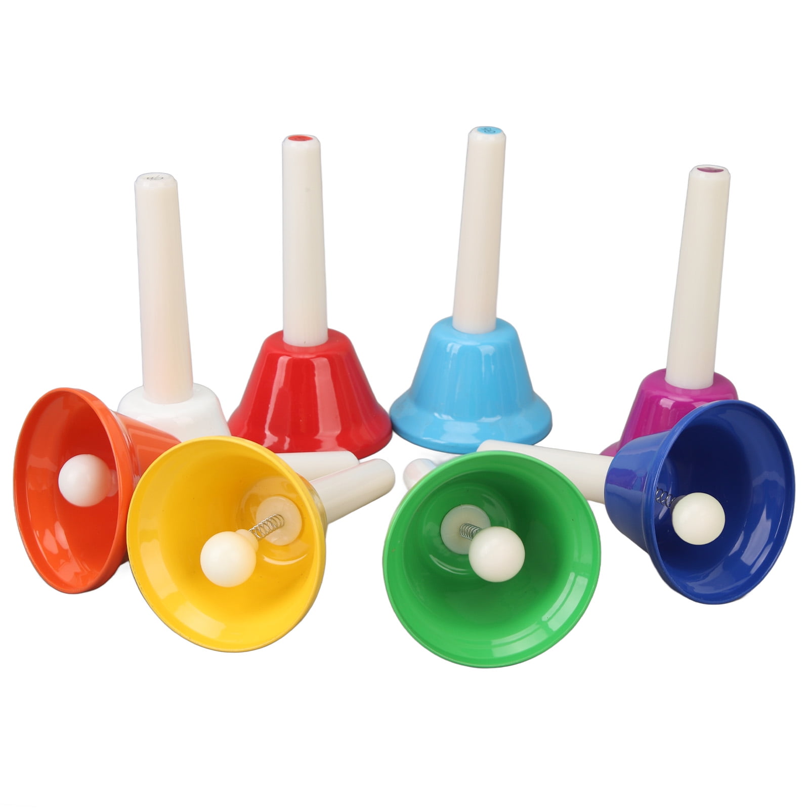 Hand Bell Set Colorful 8 Note Musical Alloy Handbells for Children ...