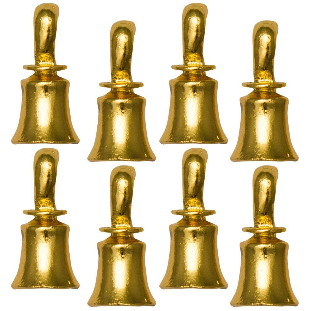 Hand Bell or Chior Oins Pins Gold 3 Dementional Set of 8 - Walmart.com