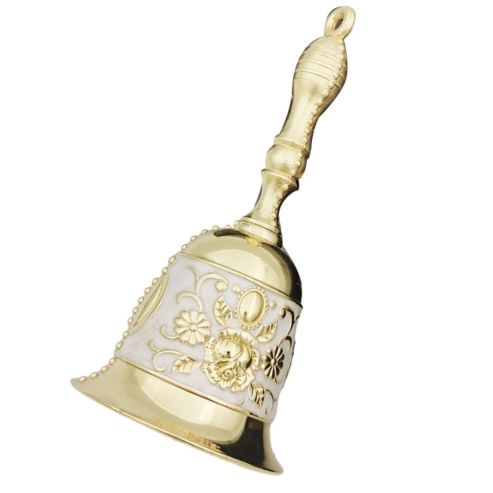 Hand Bells Hand Table Bell Metal Retro Hand-Cranked Bell Alarm School ...