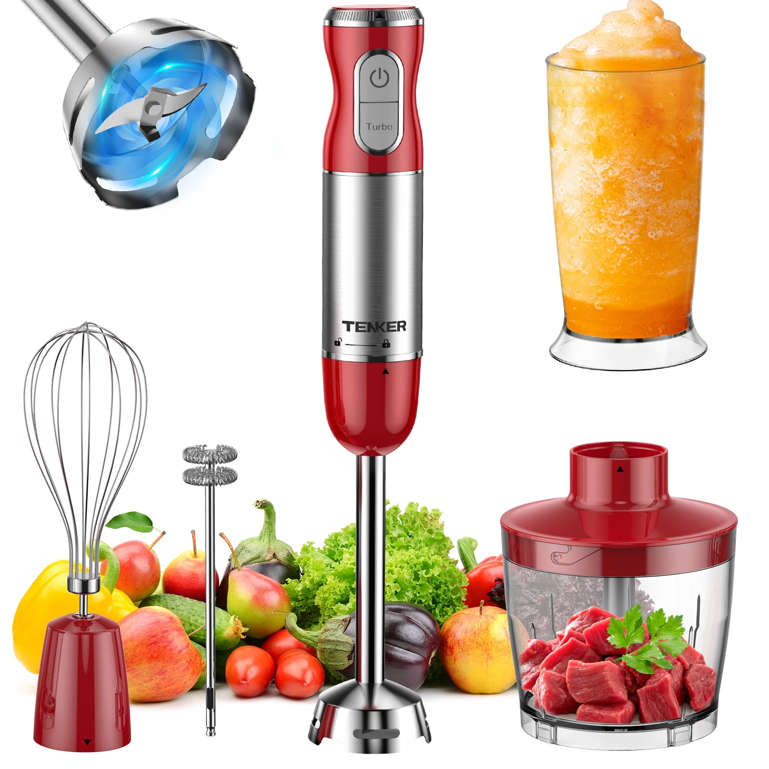 Hand Blender, 5-in-1 Immersion Hand Blender,12 Speed Chile | Ubuy