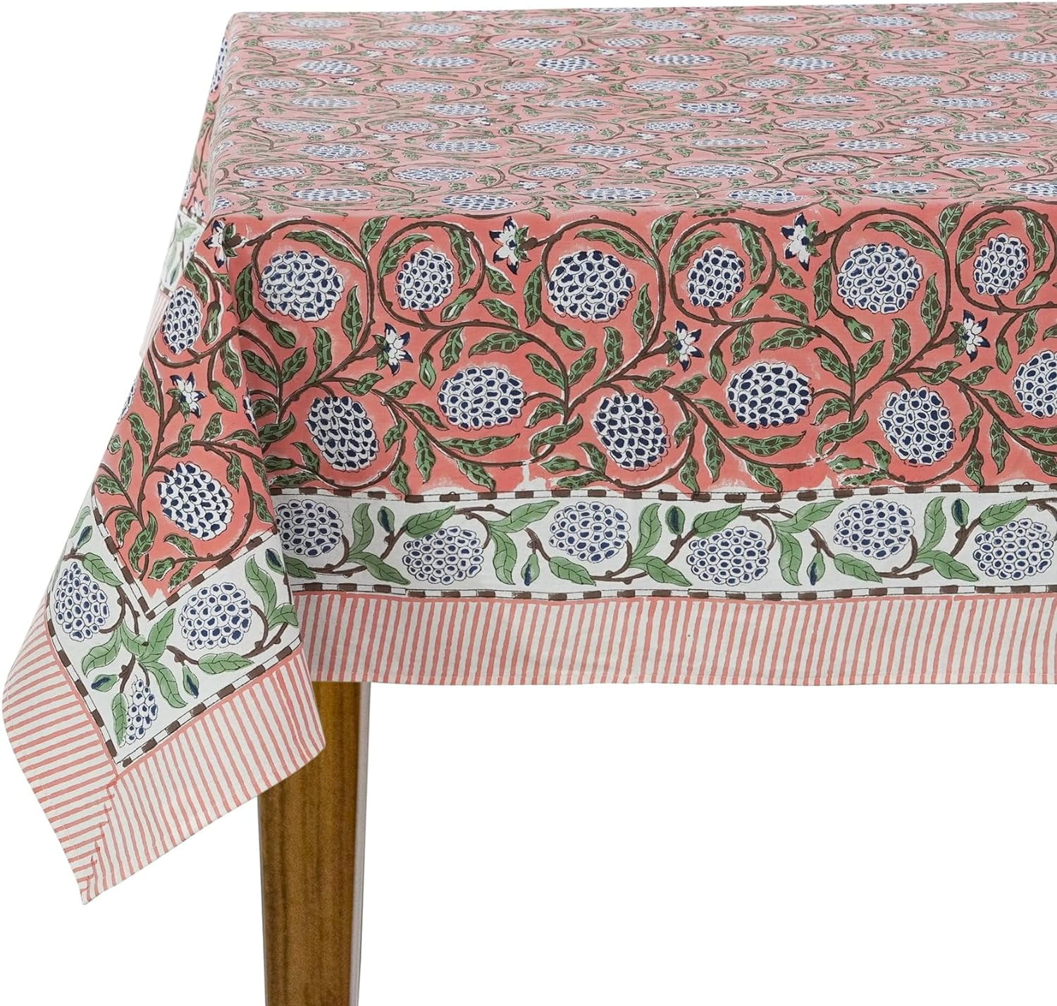 Hand Block Print Tablecloth 100% Cotton Material Cover Dinning Stain ...