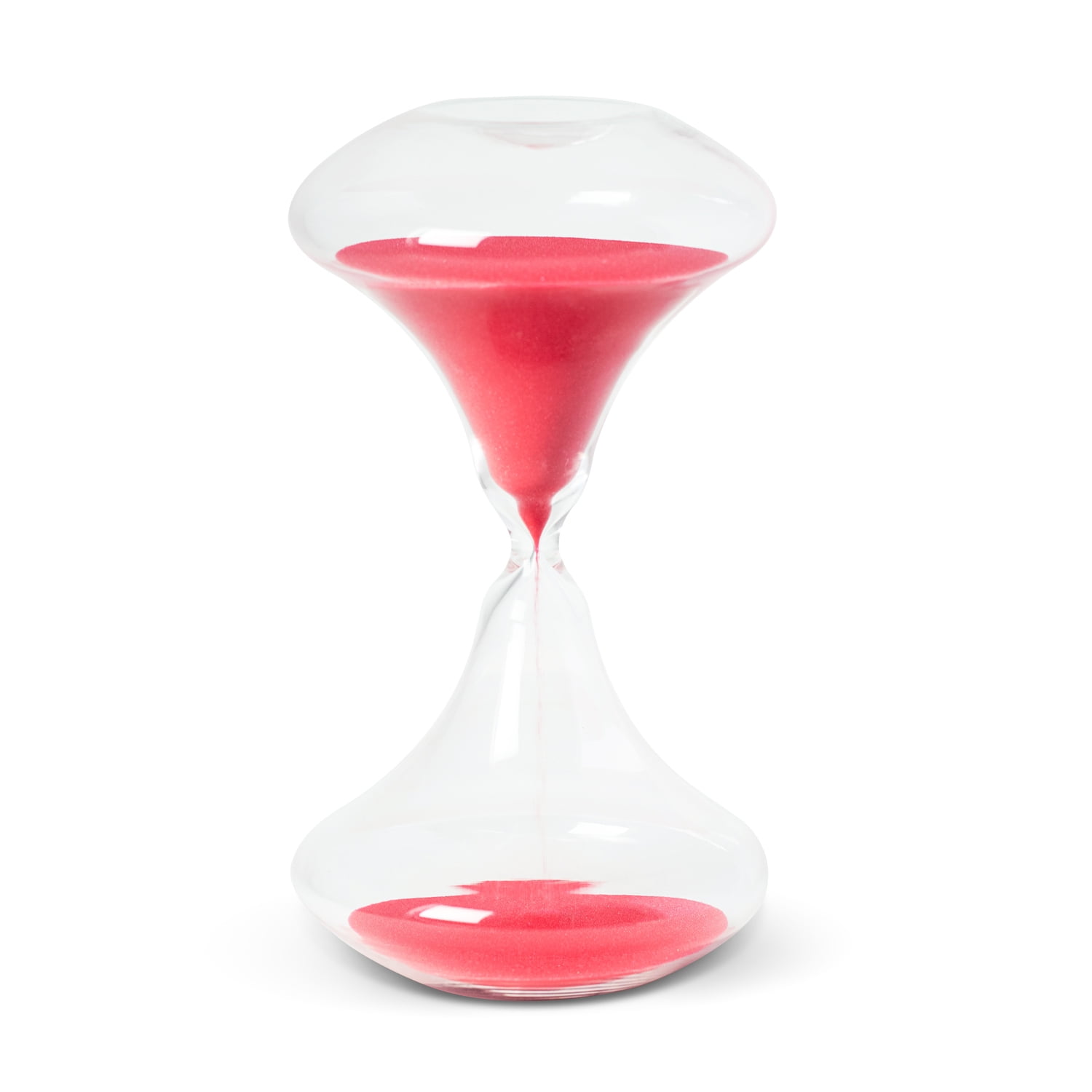 Hand Blown 45 Minute Sand Timer, Art Deco Design, Neon Red Sand ...