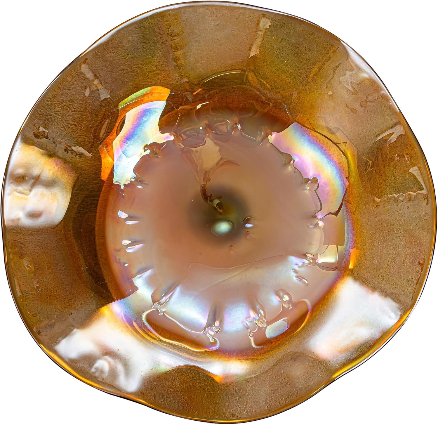 Hand Blown Art Glass Wall Decor Plate, Art Glass Wall Decor for Walls ...