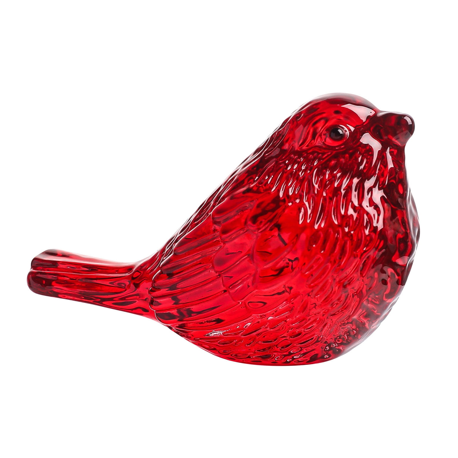 Hand Blown Glass Bird Figurine Miniature Collectible Desk Decoration ...