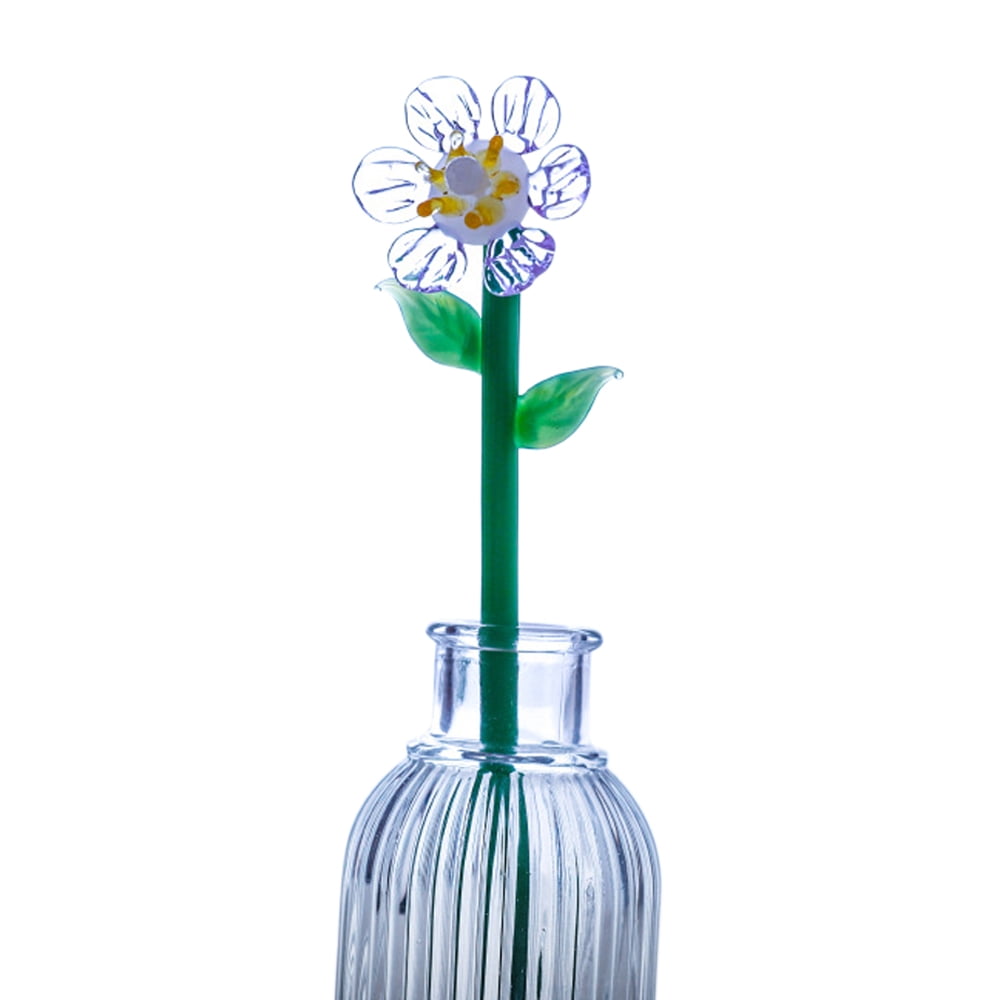 Hand-Blown Glass Flower Glass Flower Bouquet for Office Family Home ...
