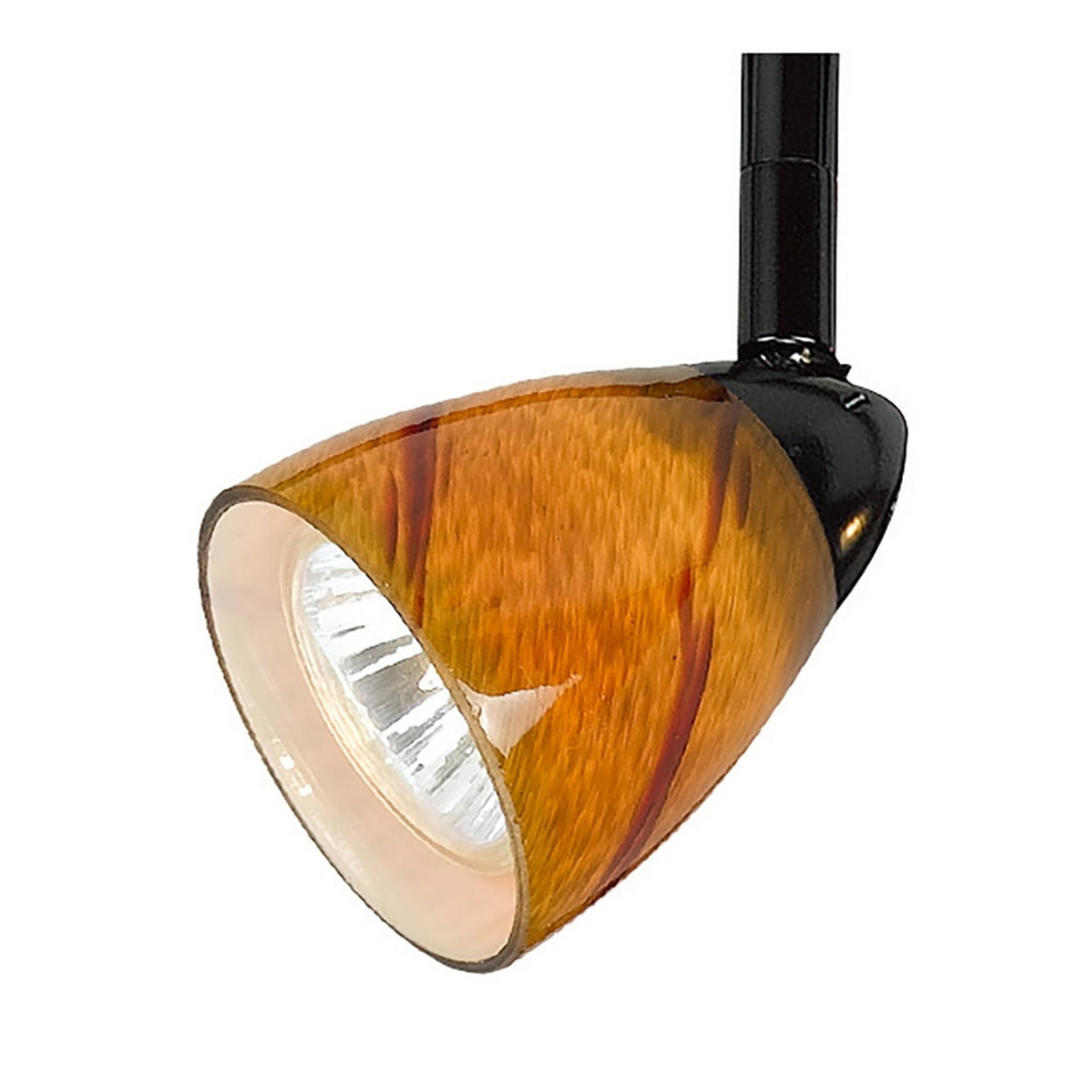 Hand Blown Glass Shade Track Light Head with Metal Frame, Yellow and ...