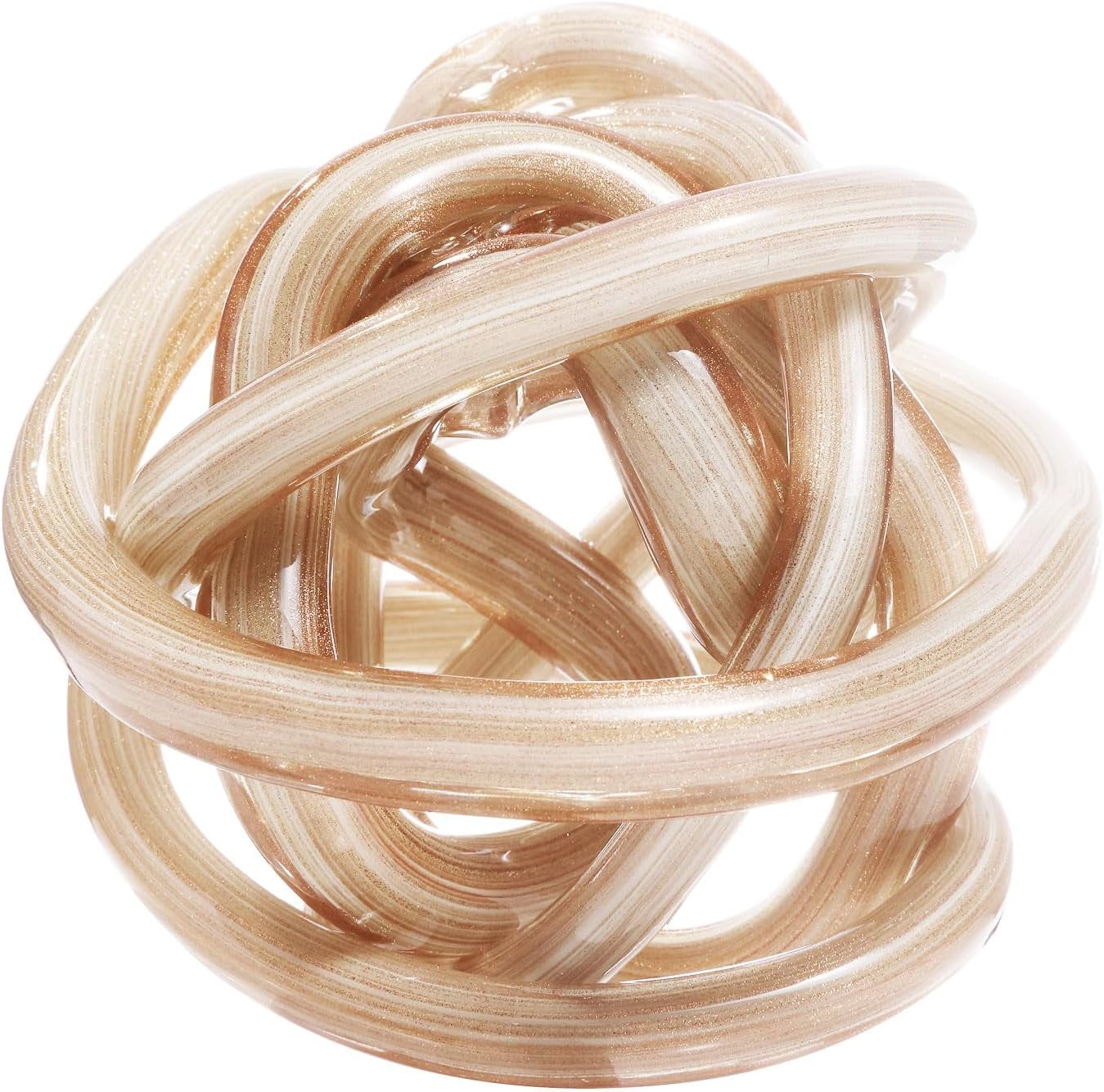 Hand Blown Infinity Knot Sommerso Art Orbit Glass Ball for Home Decor 4 ...