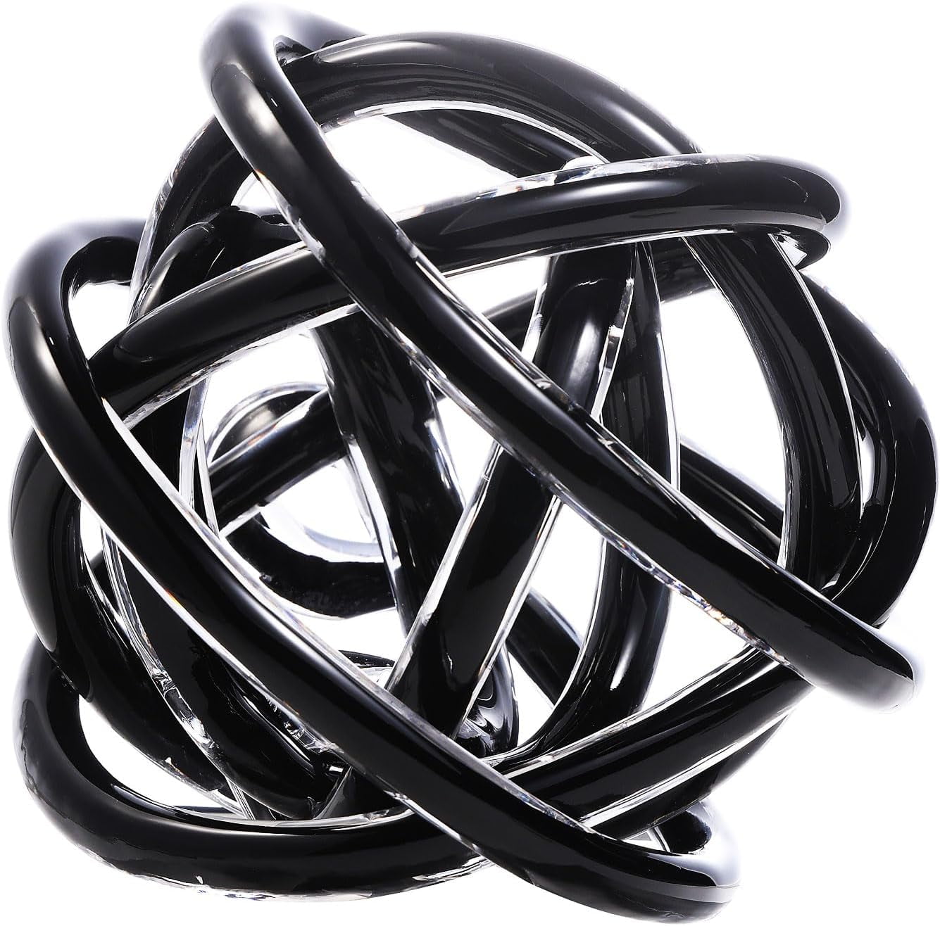 Hand Blown Infinity Knot Sommerso Art Orbit Glass Ball for Home Decor 4 ...
