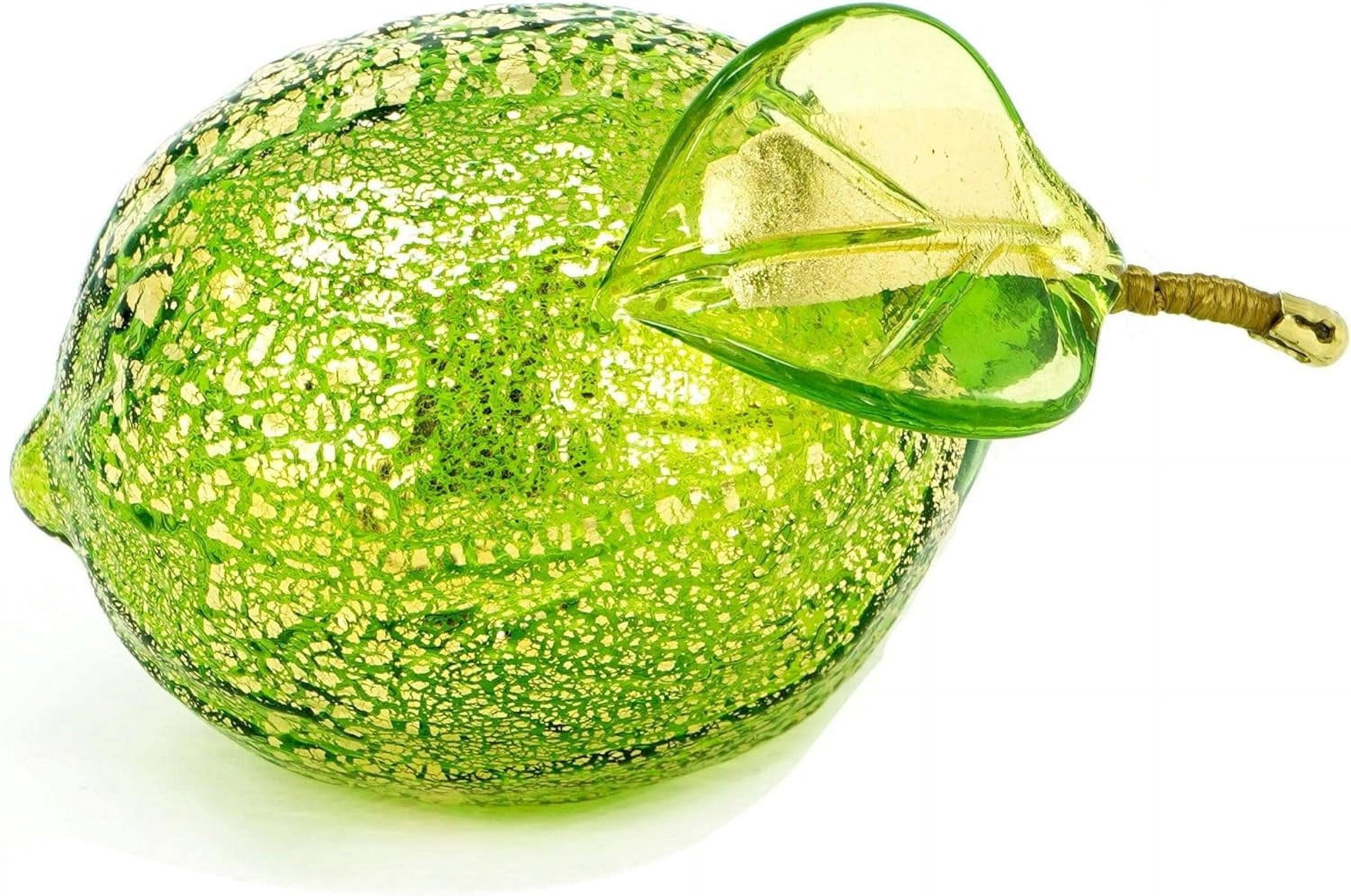 Hand Blown Small Murano Glass Lime Figurine, 3" x 2", 1 PCS, Home Decor ...