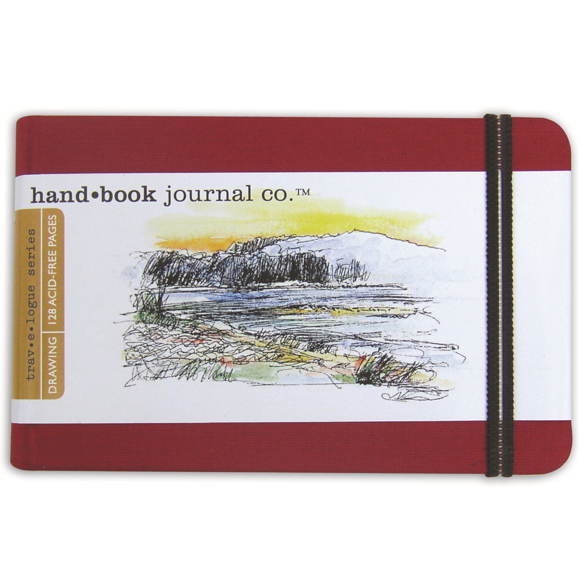 Hand Book Artist Journal - 5-1/2" x 8 1/4", Vermilion Red, Landscape ...
