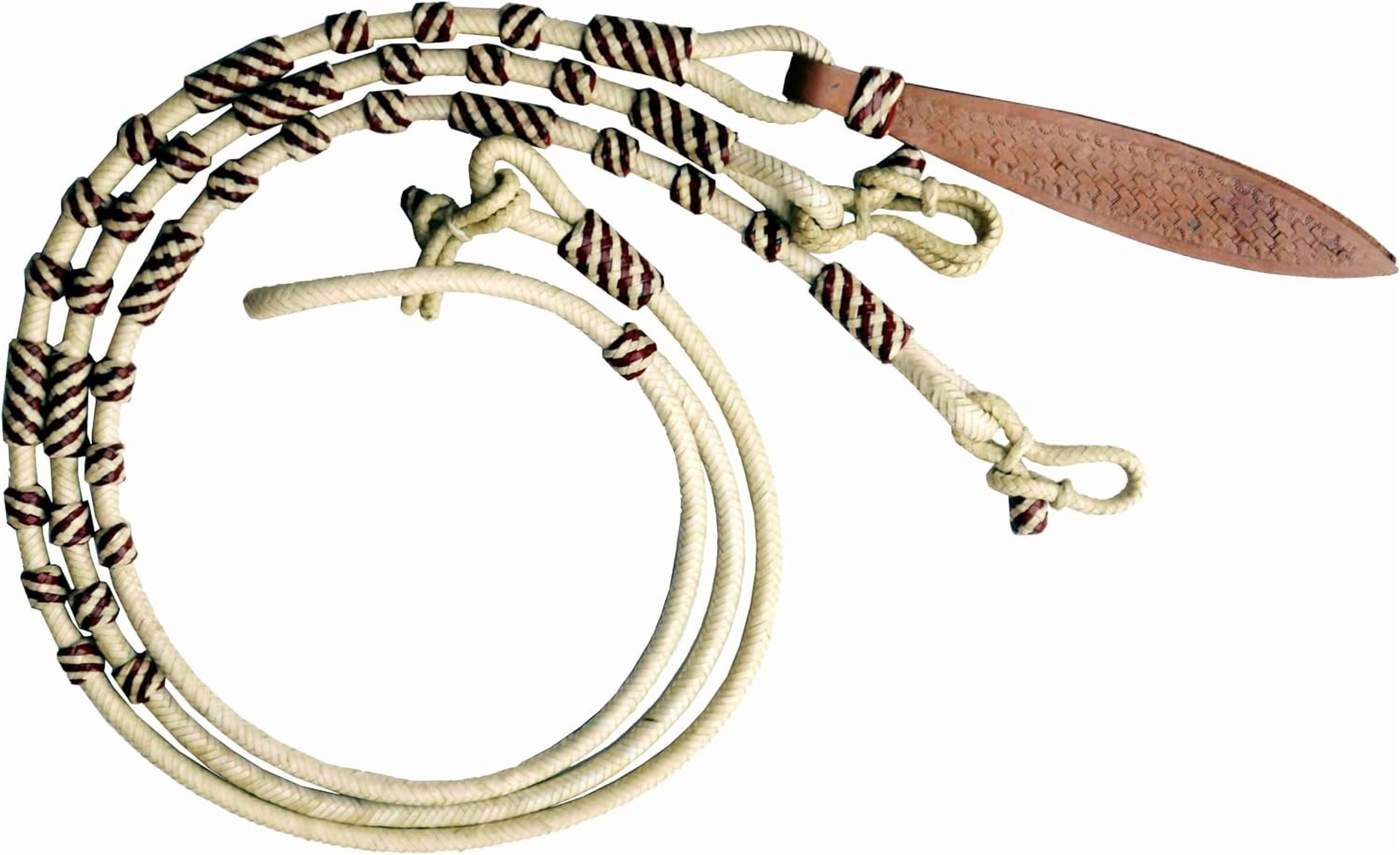 Hand-Braided Chestnut/Cherry Rawhide Romal Reins – Natural Leather ...
