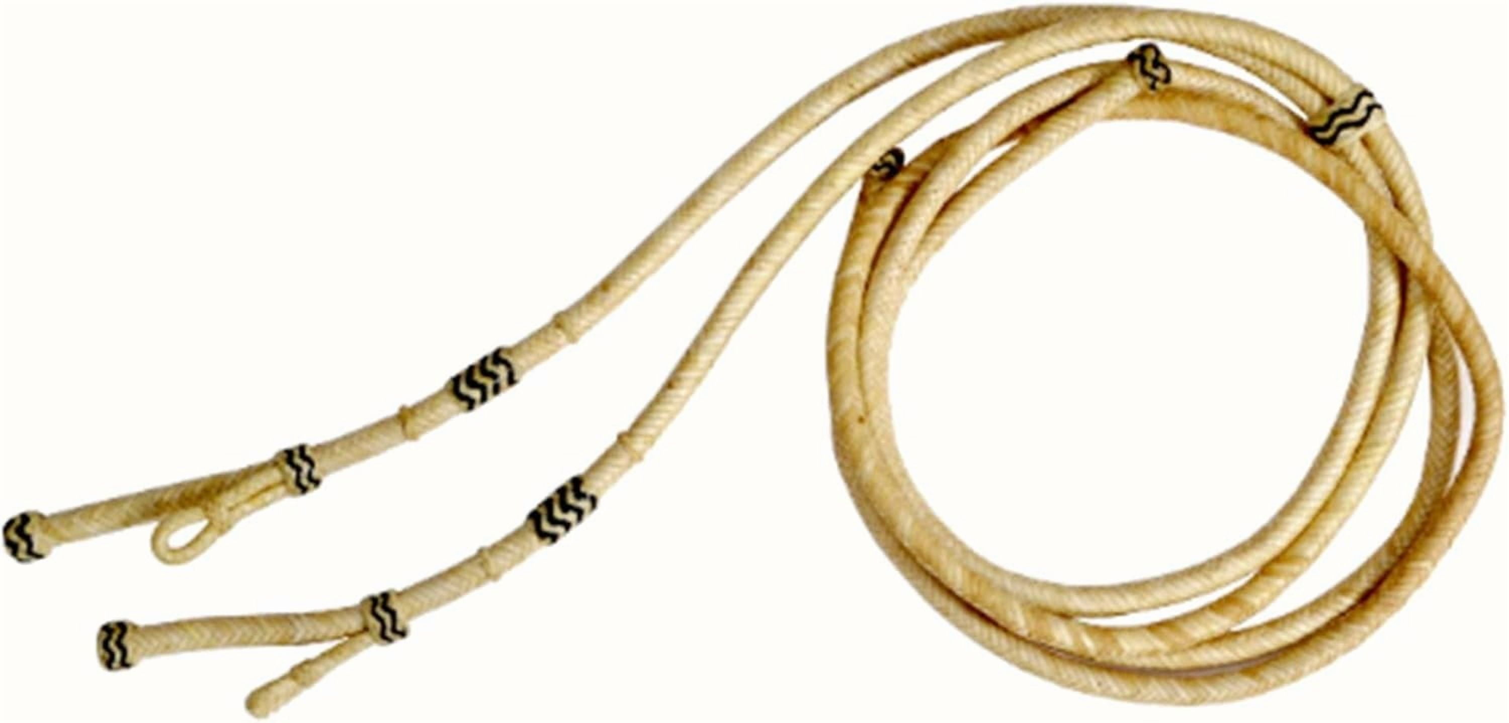 Hand-Braided Roping Reins with Colored Knots – Premium Natural Nylon ...