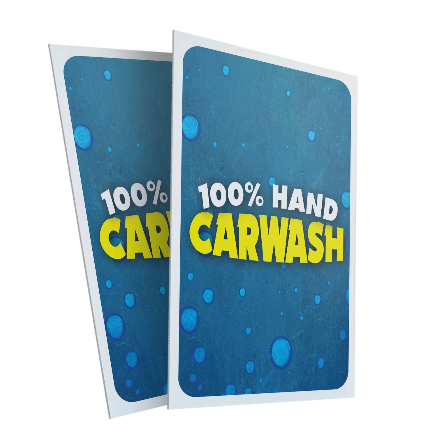 Hand Car Wash (2-PACK) 24" x 36" Plastic Signs | Sign Insert 4mm ...