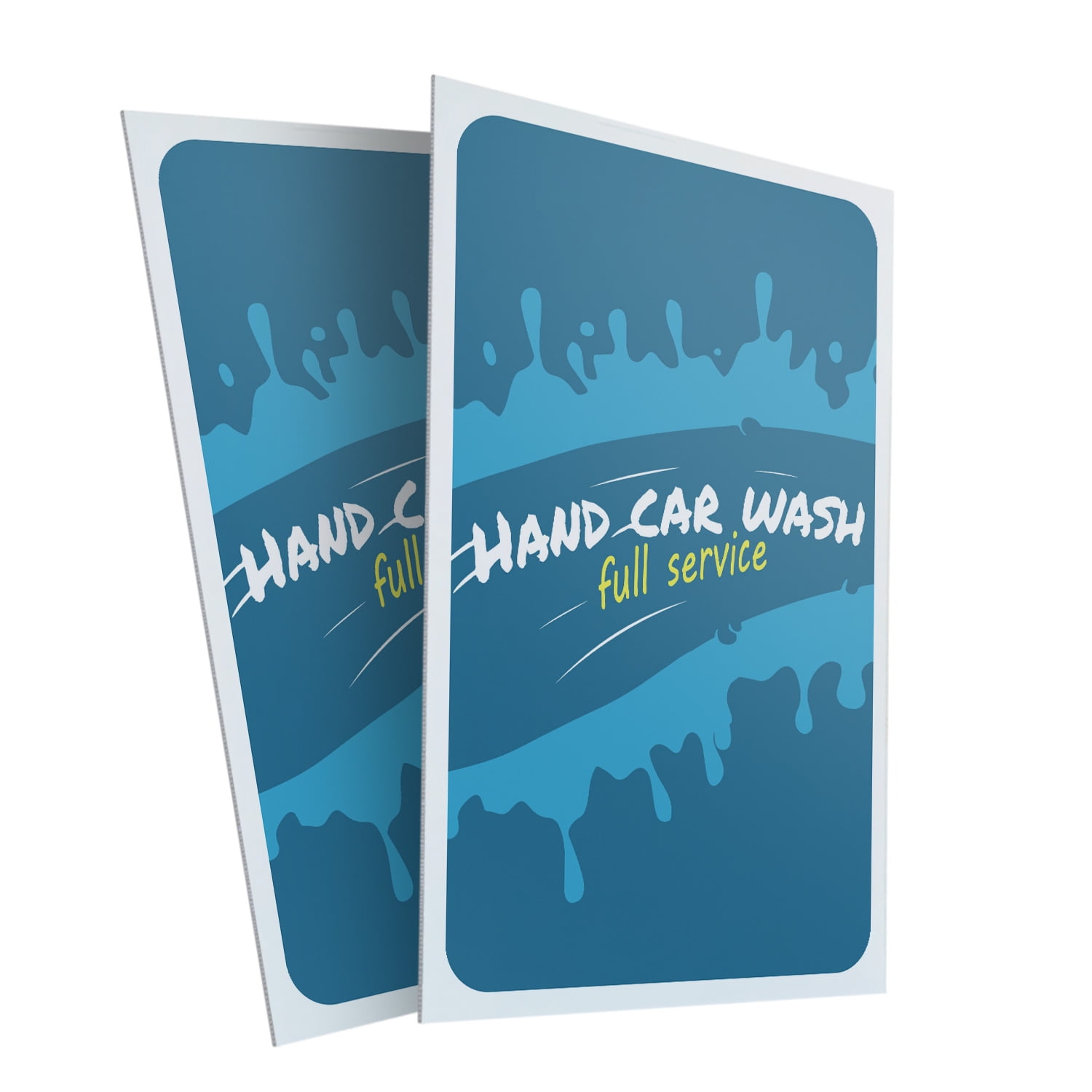 Hand Car Wash (2-PACK) 24" x 36" Plastic Signs | Sign Insert 4mm ...