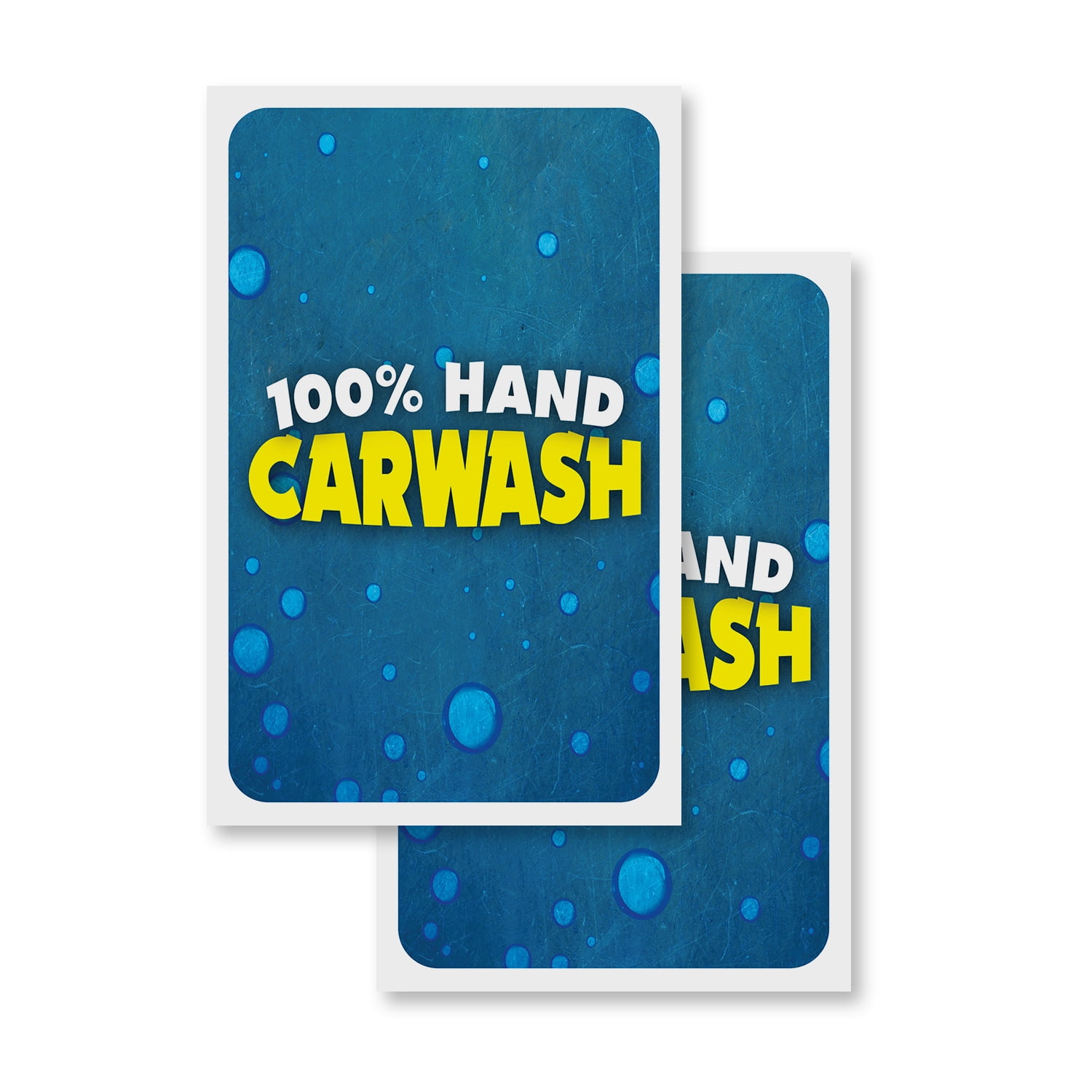 Hand Car Wash (2-PACK) 24" x 36" Vinyl Decals | Sign Insert Peel ...