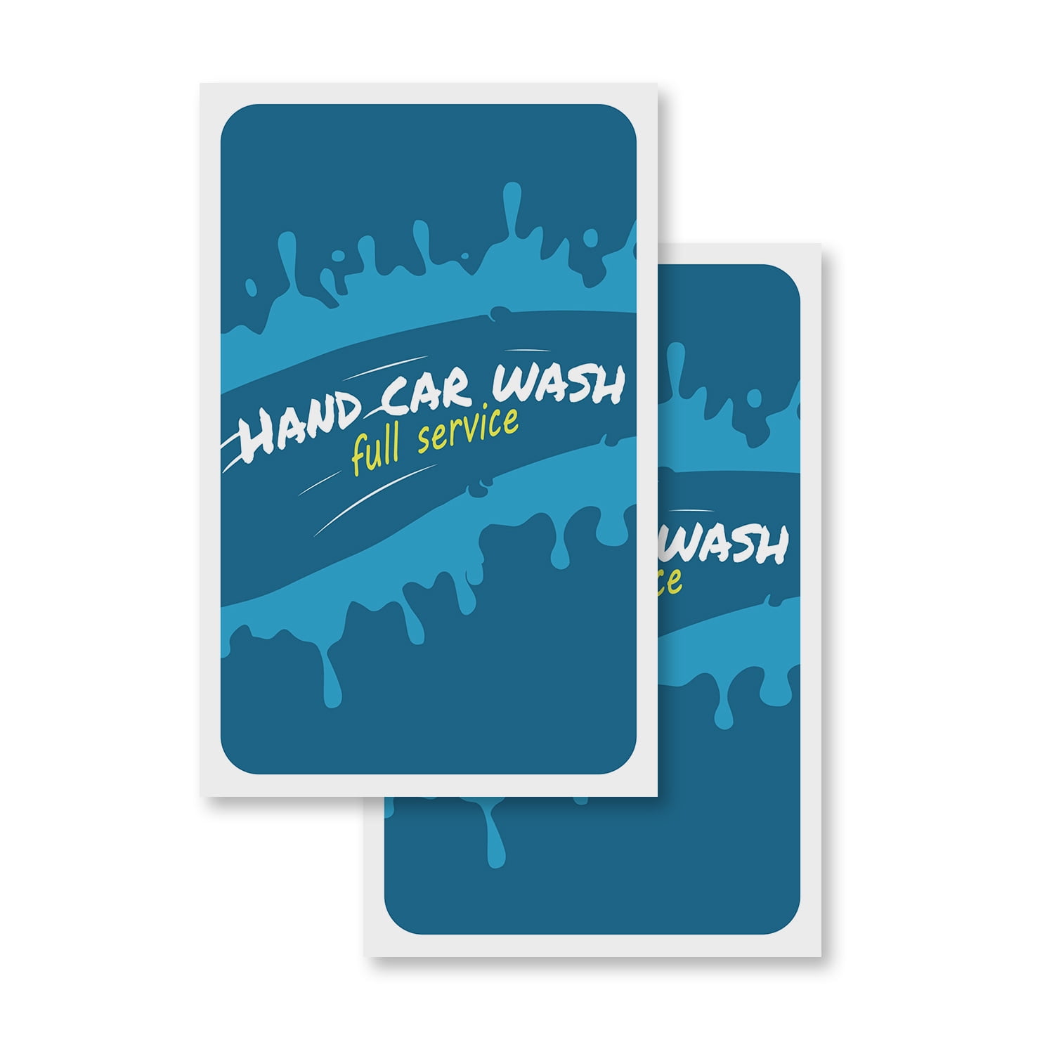 Hand Car Wash (2-PACK) 24" x 36" Vinyl Decals | Sign Insert Peel ...