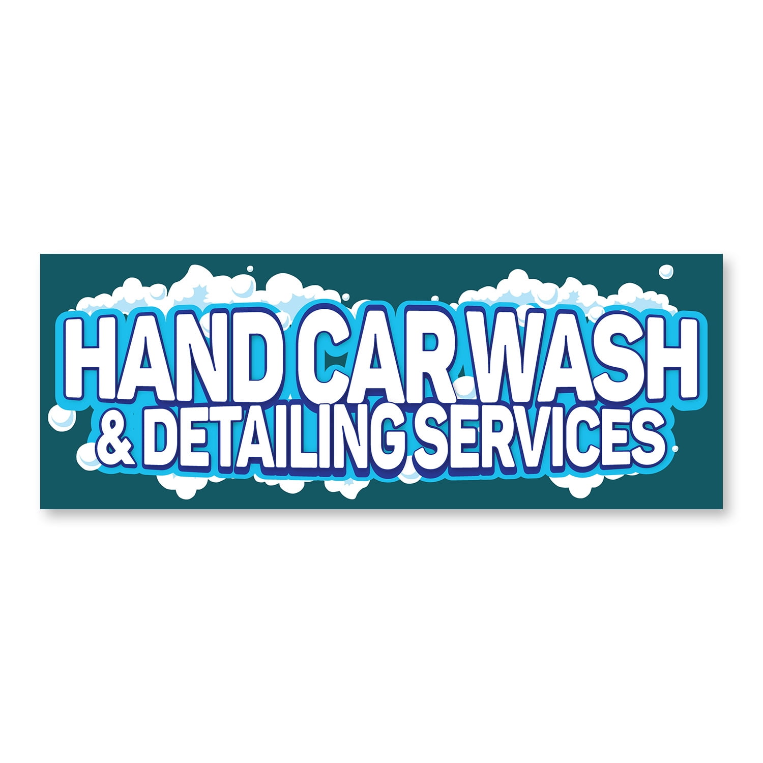 Hand Car Wash 24" x 9" Decal | Advertise Your Business | All Weather ...