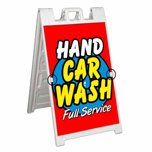 Hand Car Wash Full Service (24" X 36") Deluxe A-Frame Signicade ...