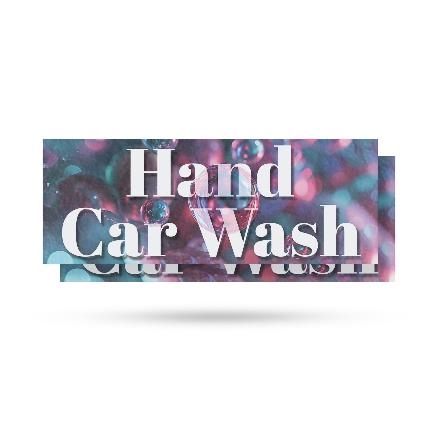 Hand Car Wash Vinyl Decal 2 Pack of 24 Inch x 9 Inch Weatherproof Heavy ...