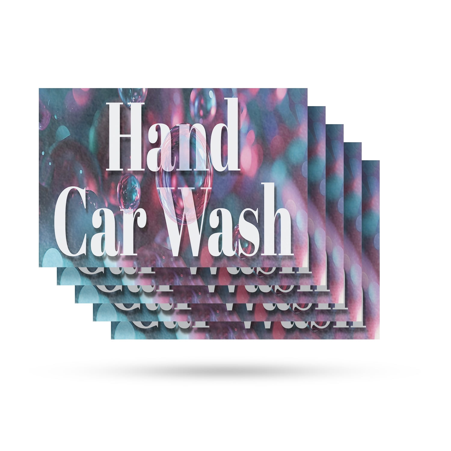 Hand Car Wash Vinyl Decal 5 Pack of 12 Inch x 16 Inch Weatherproof ...