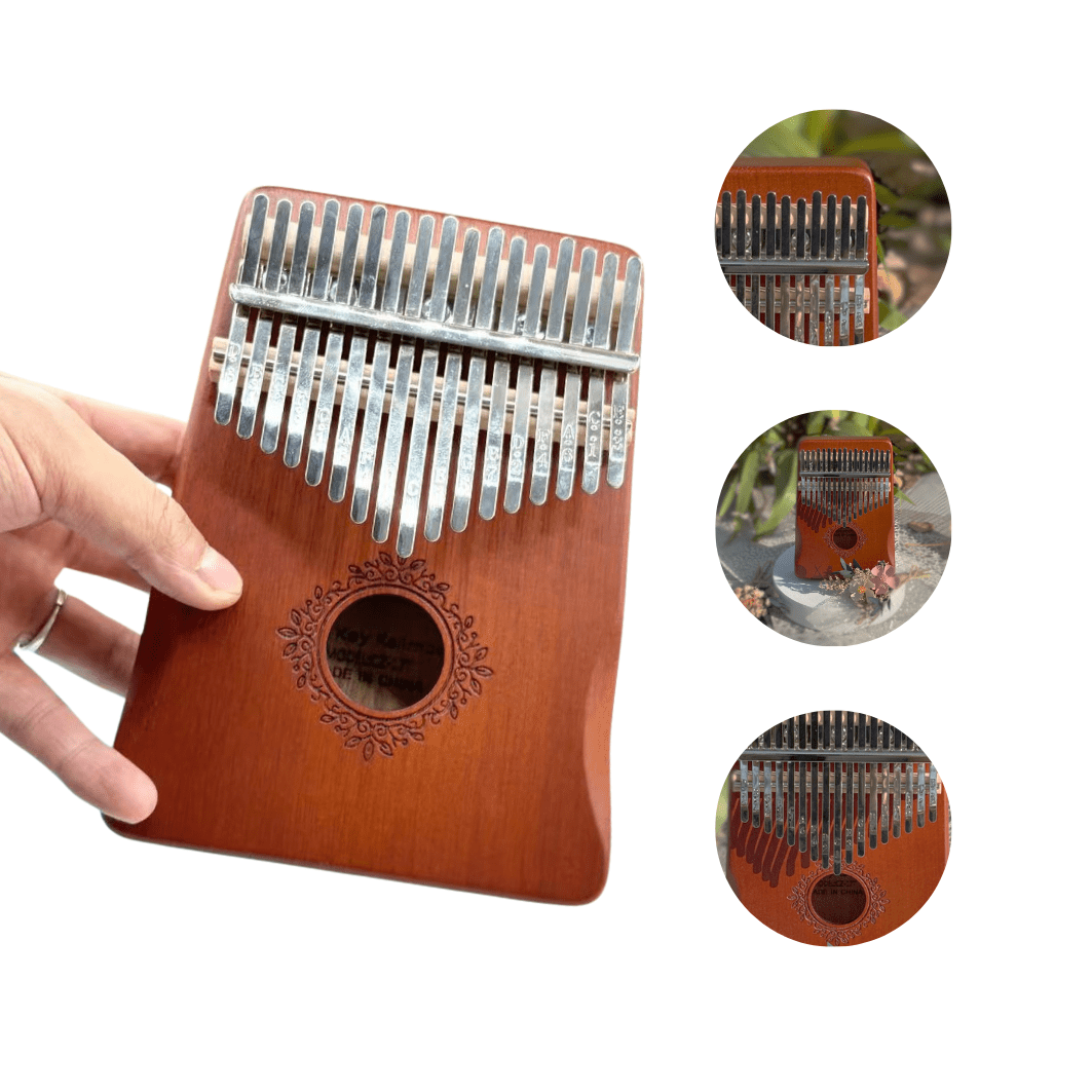 Hand-Carved 17-Key Kalimba – Wooden Thumb Piano for Music Lovers and ...