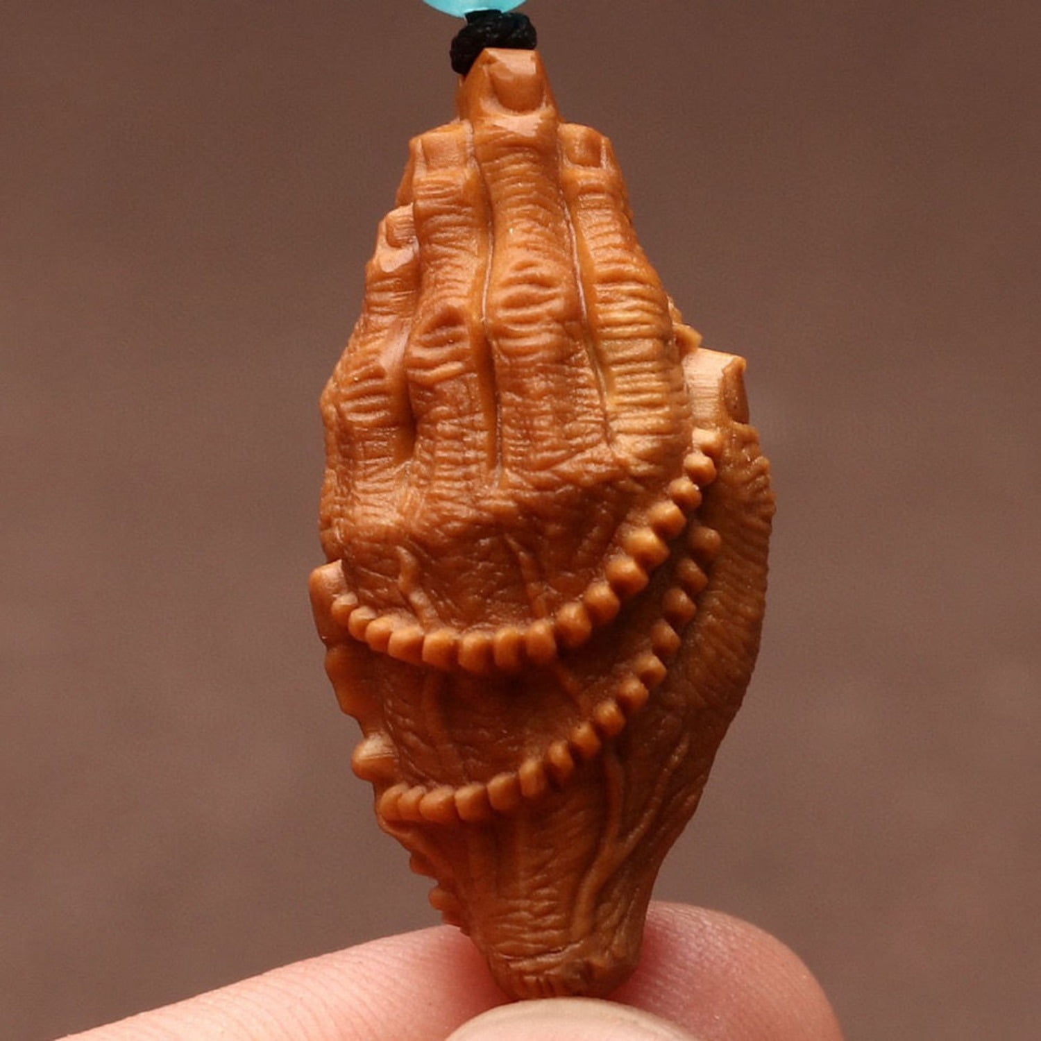 Hand Carved Buddha Hand Bead Pendant Blessing Amulet Jewelry Single ...