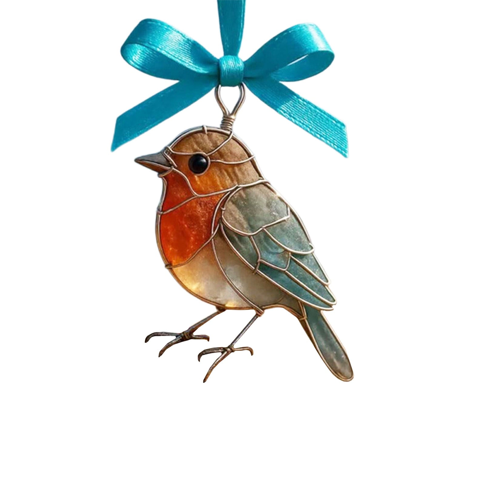 Hand-Carved Eastern Bluebird Ornament - Handmade Wooden Hanging ...