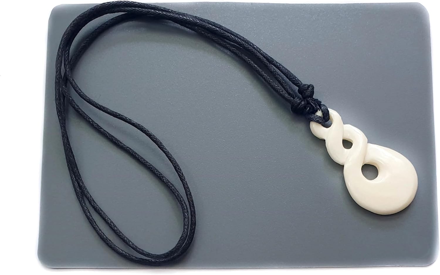 Hand Carved Maori Bone Necklace, Handmade Double Twist Friendship ...