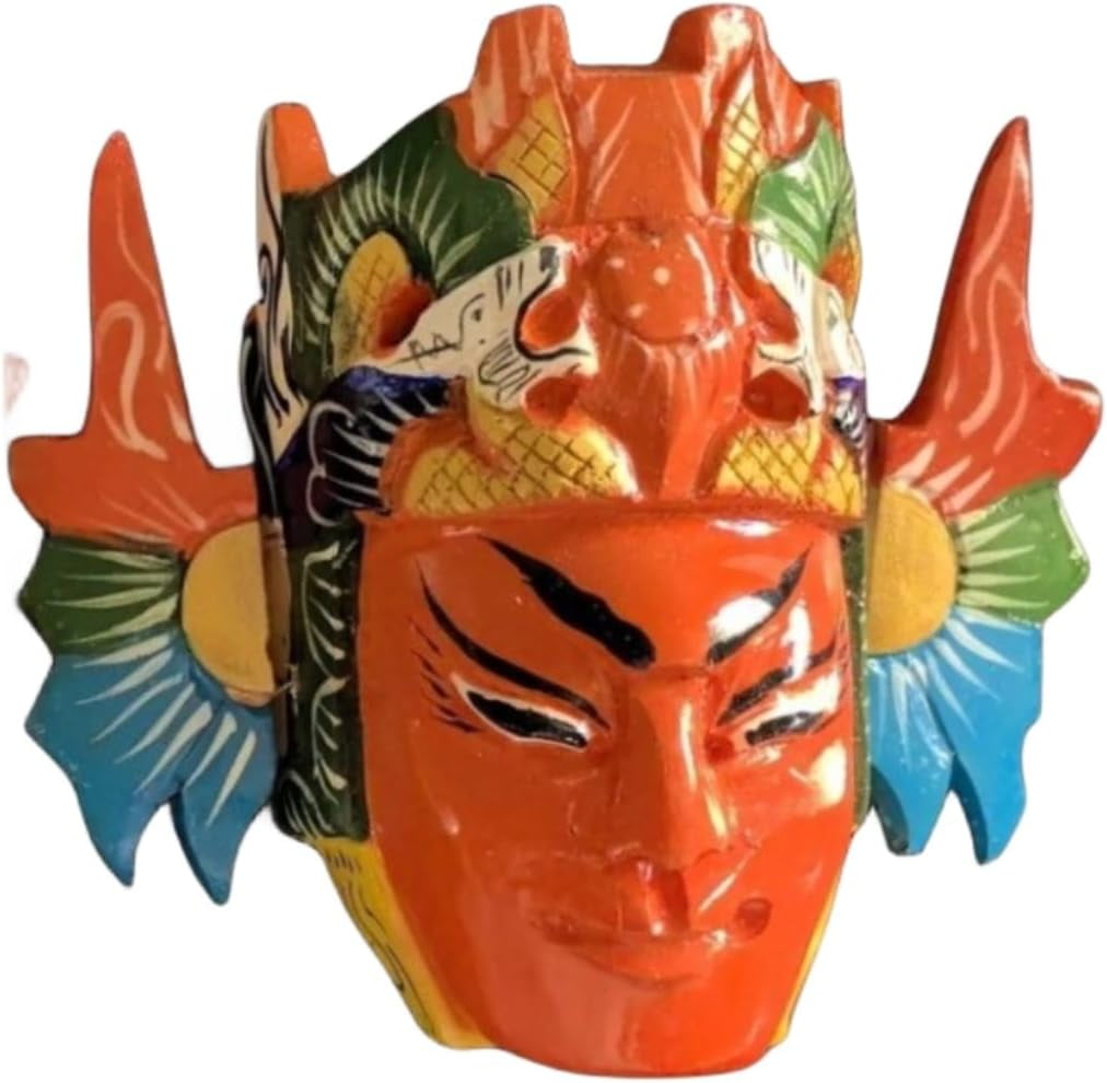Hand Carved Traditional Wooden Mask,Wood Hanging Asian Mask,Chinese Nuo ...