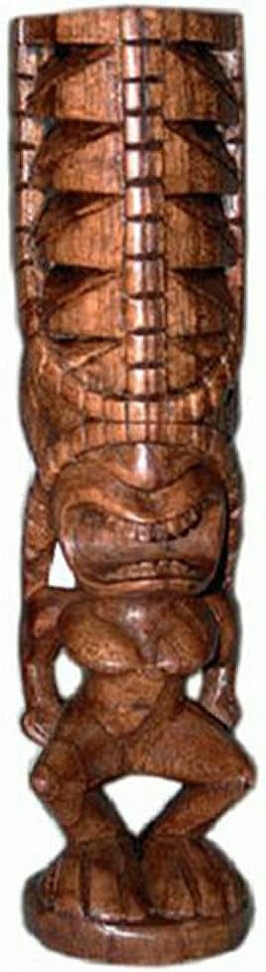 Hand Carved Wood Hawaiian Kane Tiki Statue - Walmart.com