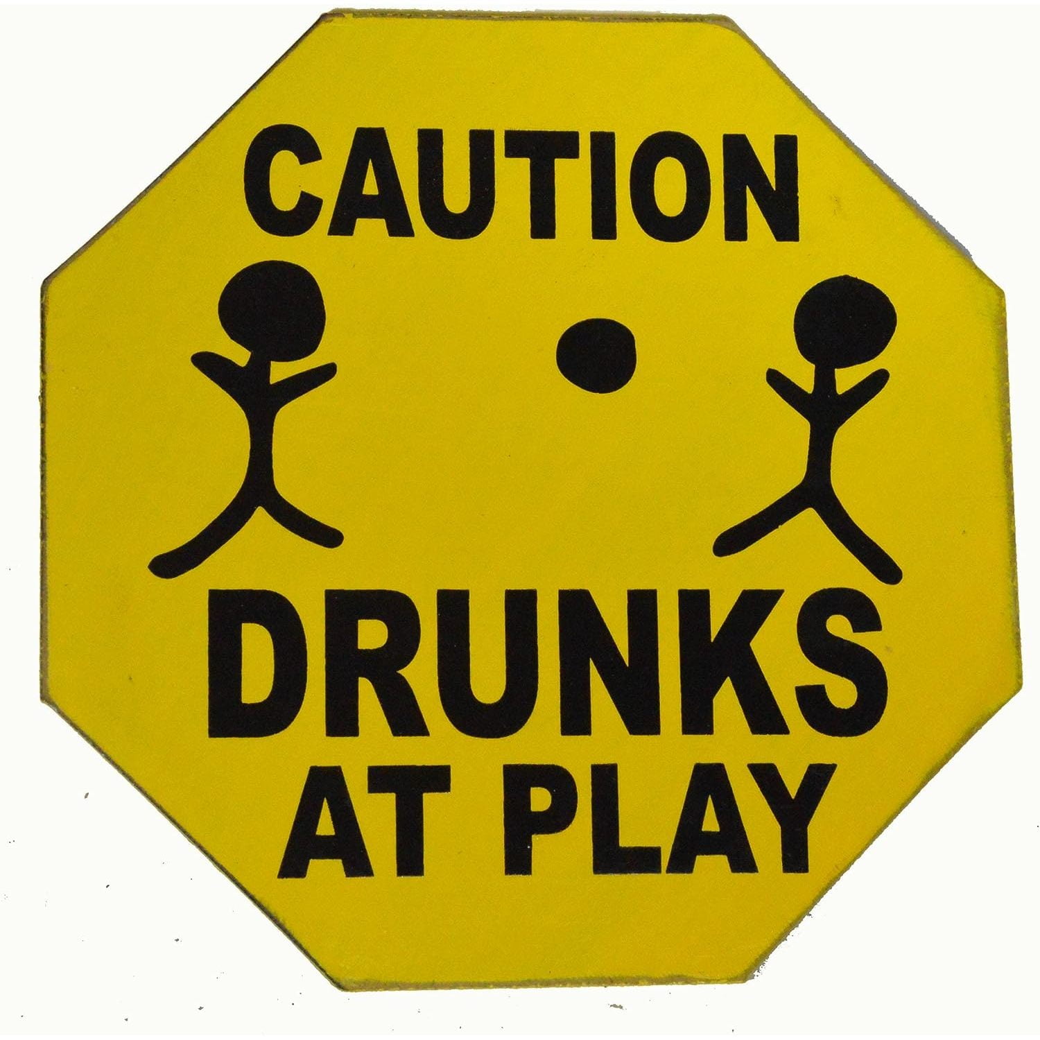 Hand Carved Wooden Caution Drunks at Play Road Warning Sign - Walmart.com