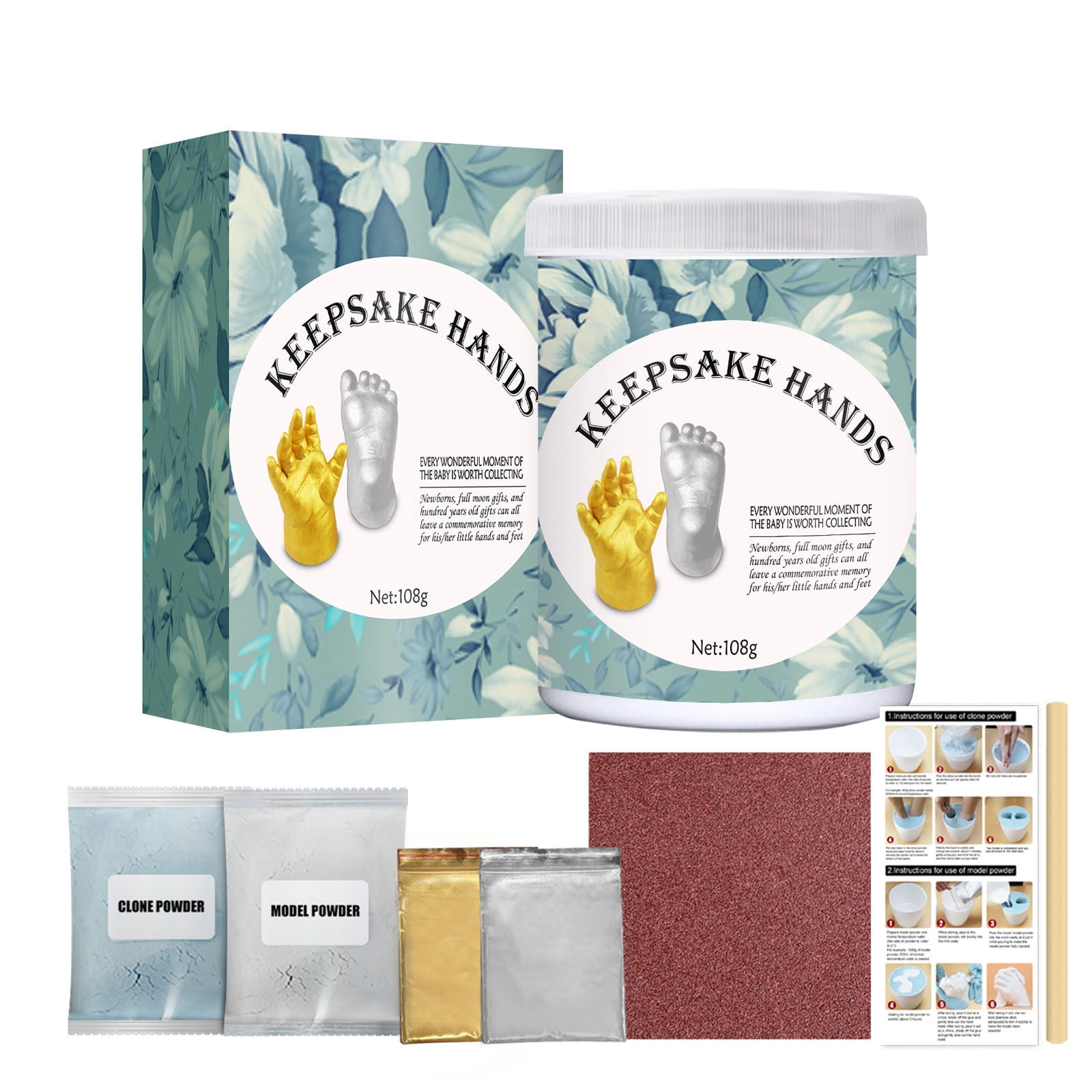 Hand Casting Kit,3D Hand & Foot Print Mold Powder Plaster Casting Kit ...