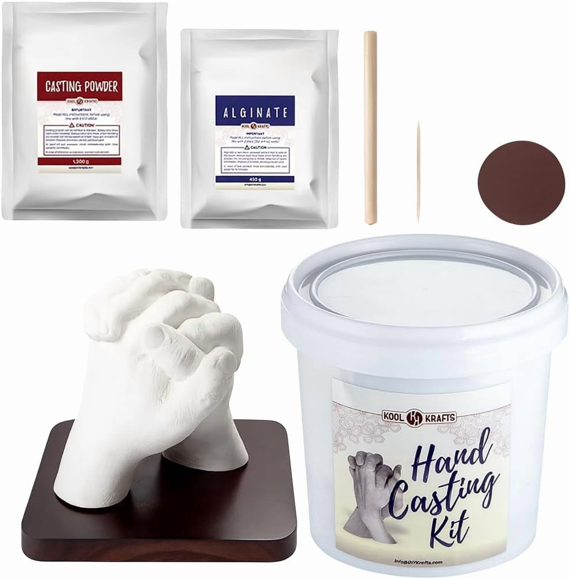 Hand Casting Kit for Couples, DIY Plaster Statue Molding Kit, Wooden ...
