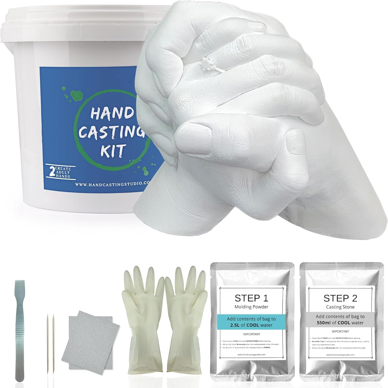 Hand Casting Kit Couples & Keepsake Hand Mold kit Couples for Holiday ...
