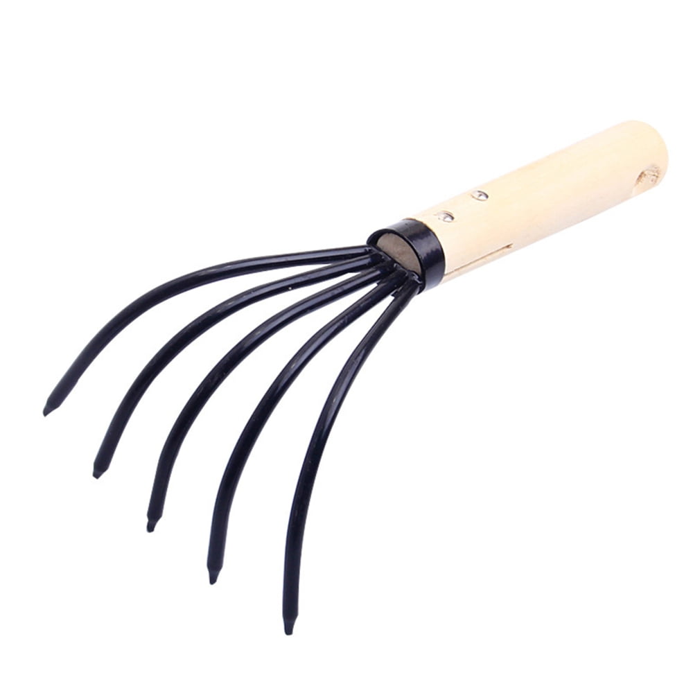 Hand Claw Rake With Wooden Handle For Beach Garden - Walmart.com